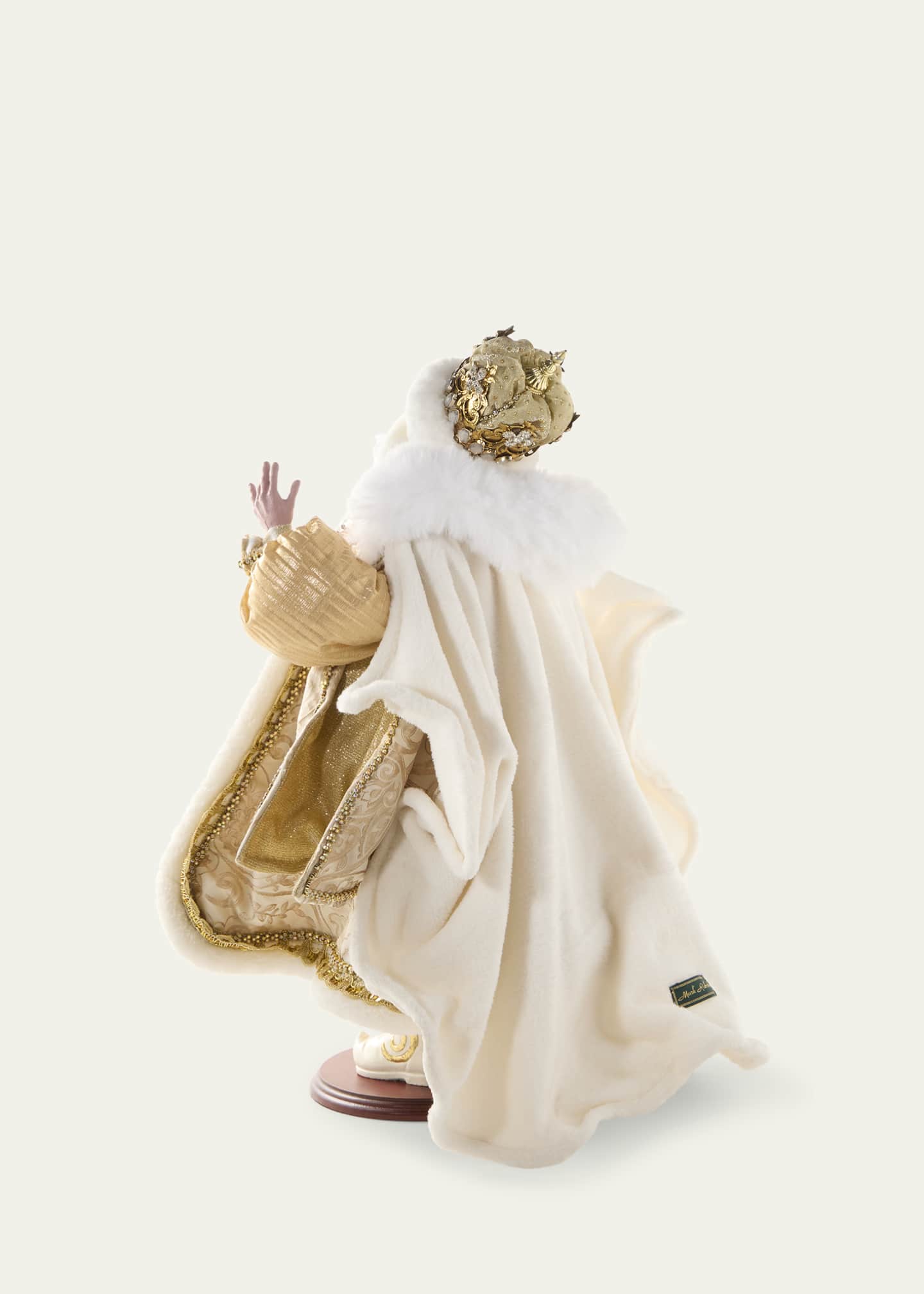 Mark Roberts Snow and Pearls Santa with Stand - Bergdorf Goodman