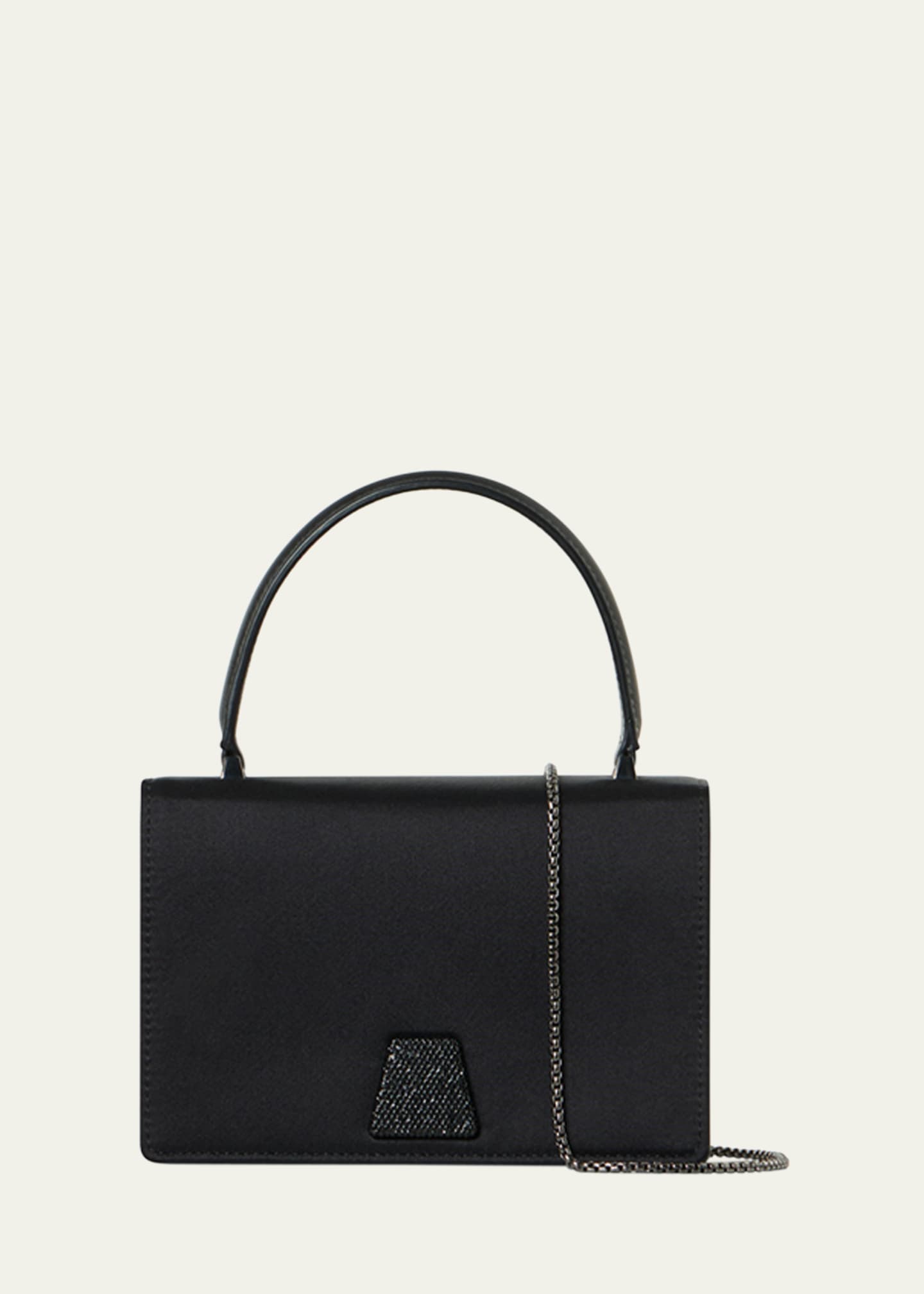Akris Alice Crystal Trapezoid Satin Micro Top-Handle Bag - Bergdorf Goodman