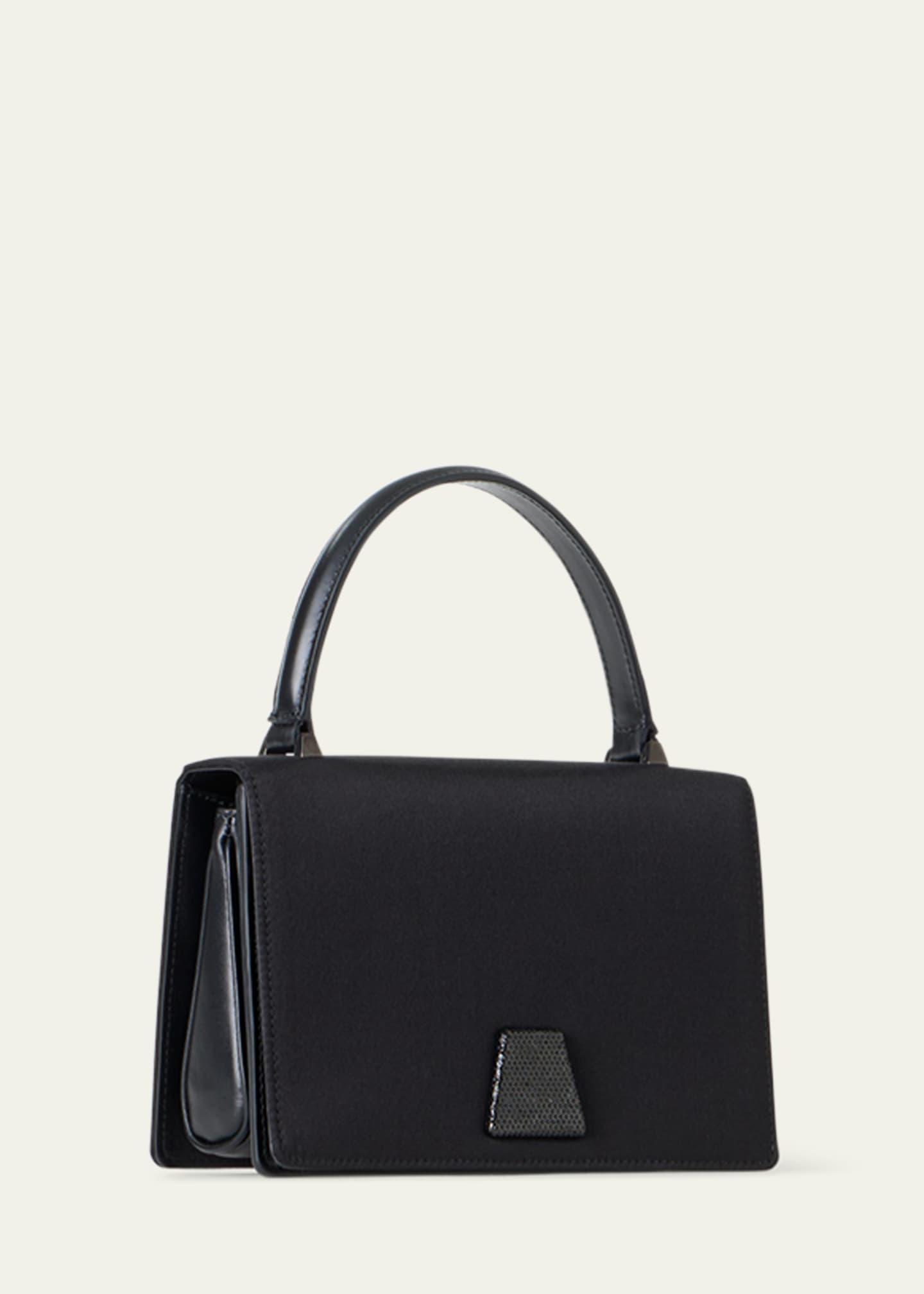 Akris Alice Crystal Trapezoid Satin Micro Top-Handle Bag - Bergdorf Goodman