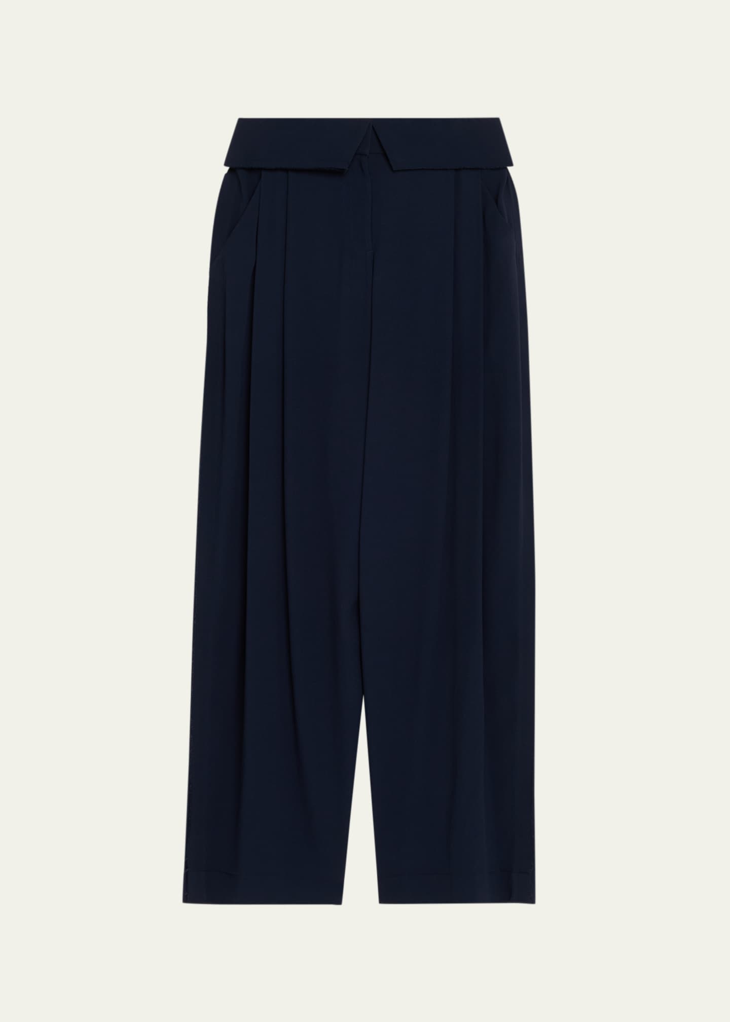Jason Wu Collection Foldover-Waist Pleated Wide-Leg Pants - Bergdorf ...