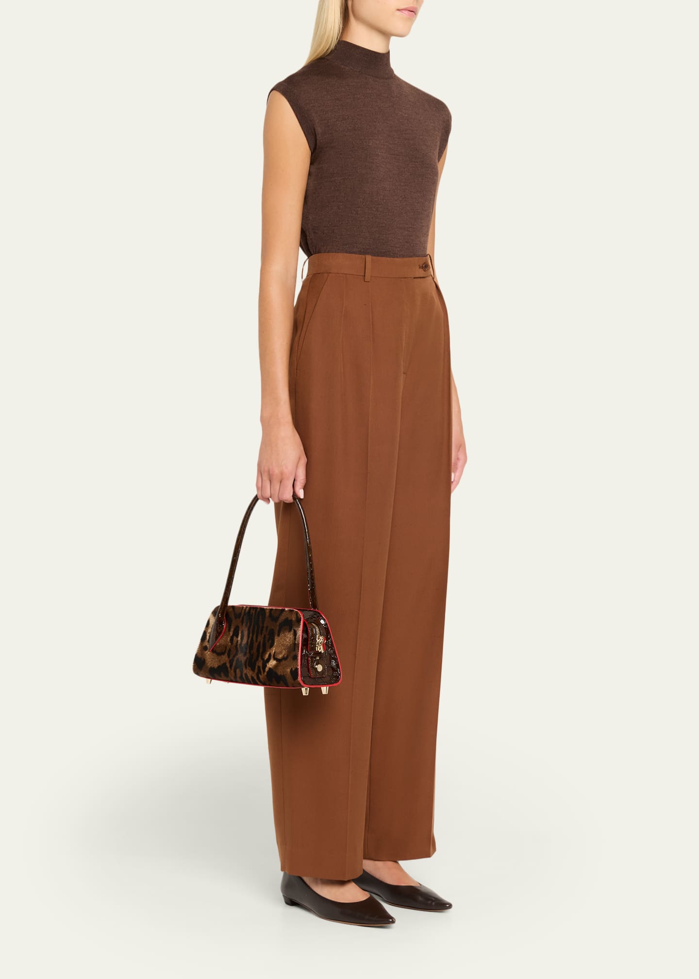 Christian Louboutin Eloise Top-Handle Bag in Croc-Embossed Leather ...