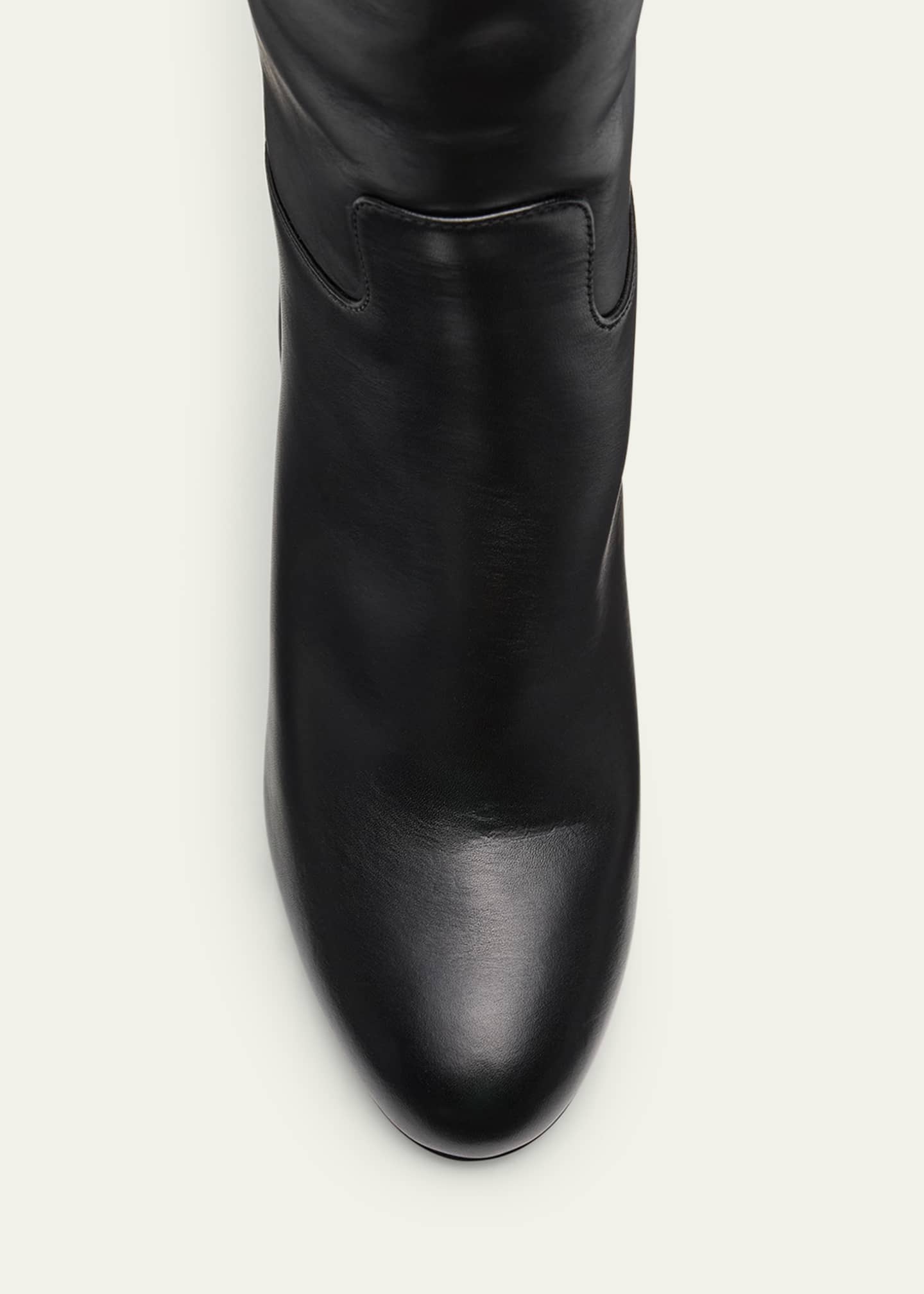 Christian Louboutin Loo Botta Leather Red Sole Knee Boots - Bergdorf ...