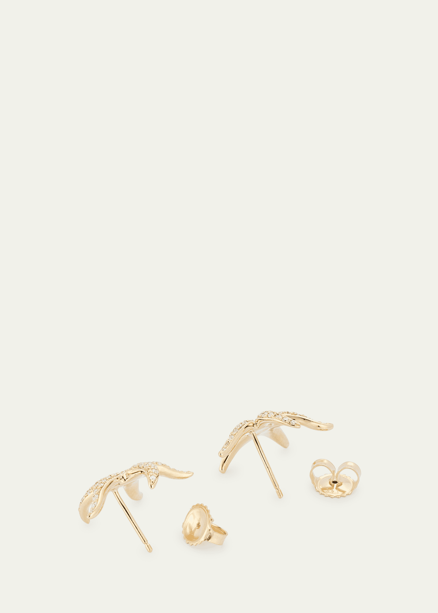 Sydney Evan 14K Gold Diamond Starfish Stud Earrings - Bergdorf Goodman