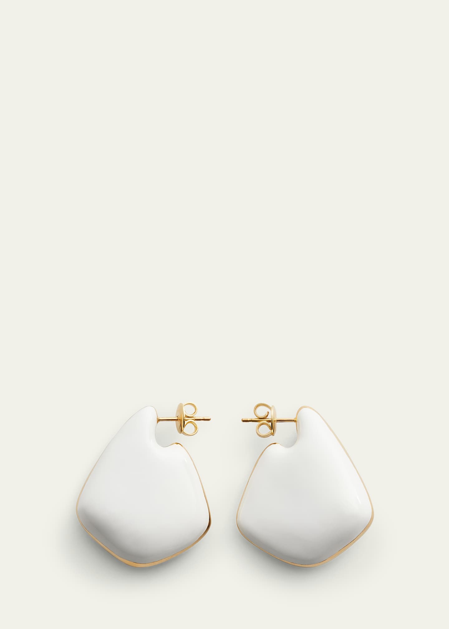 Bottega Veneta Small Fin Enamel Earrings - Bergdorf Goodman
