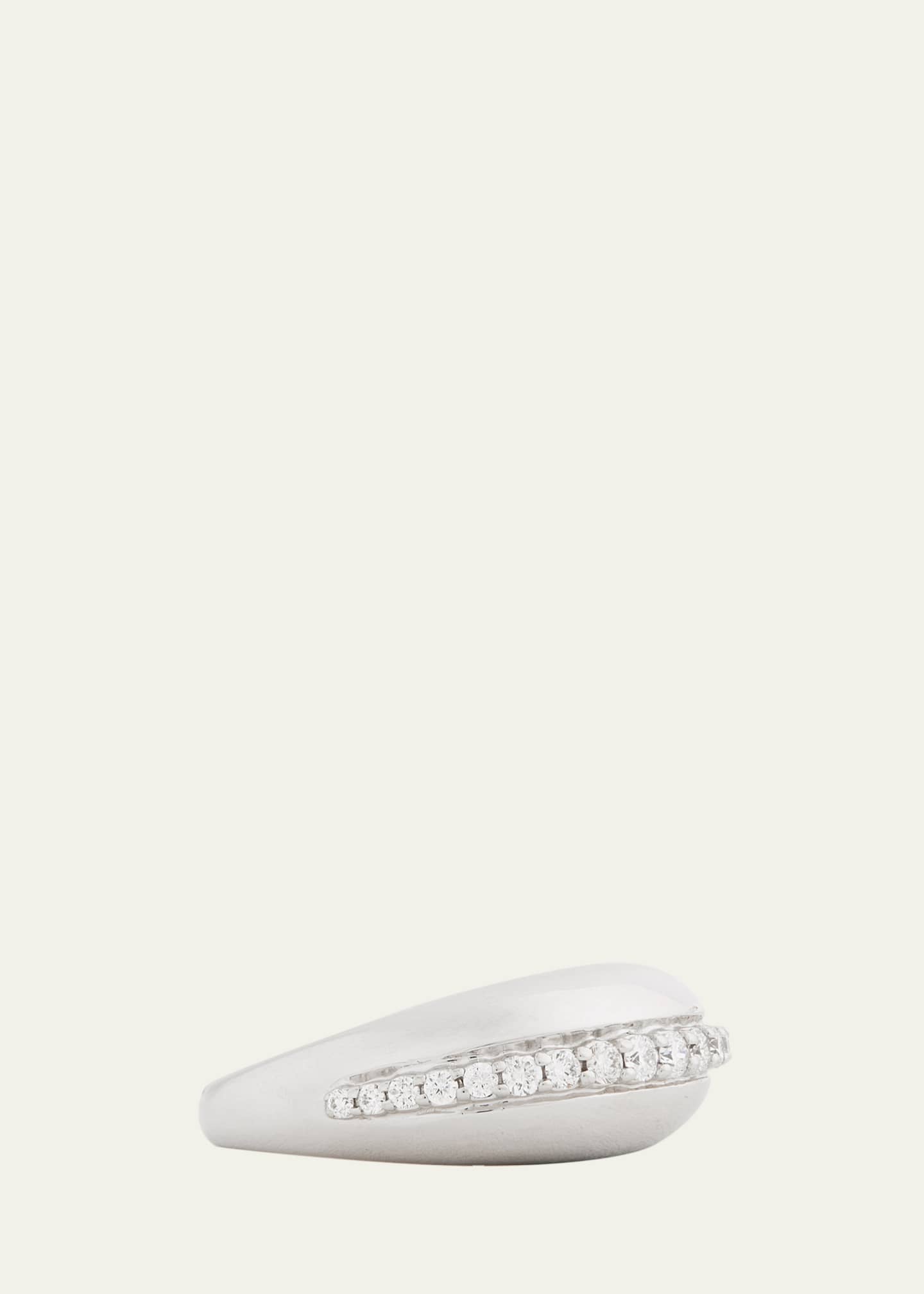 Jamie Wolf 18K White Gold Domed Ring with Diamonds - Bergdorf Goodman