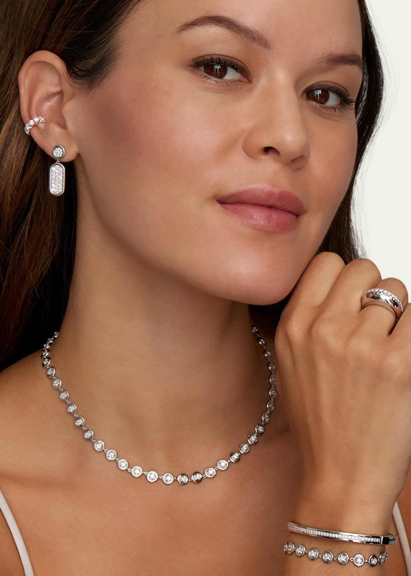 Jamie Wolf 18K White Gold Domed Ring with Diamonds - Bergdorf Goodman