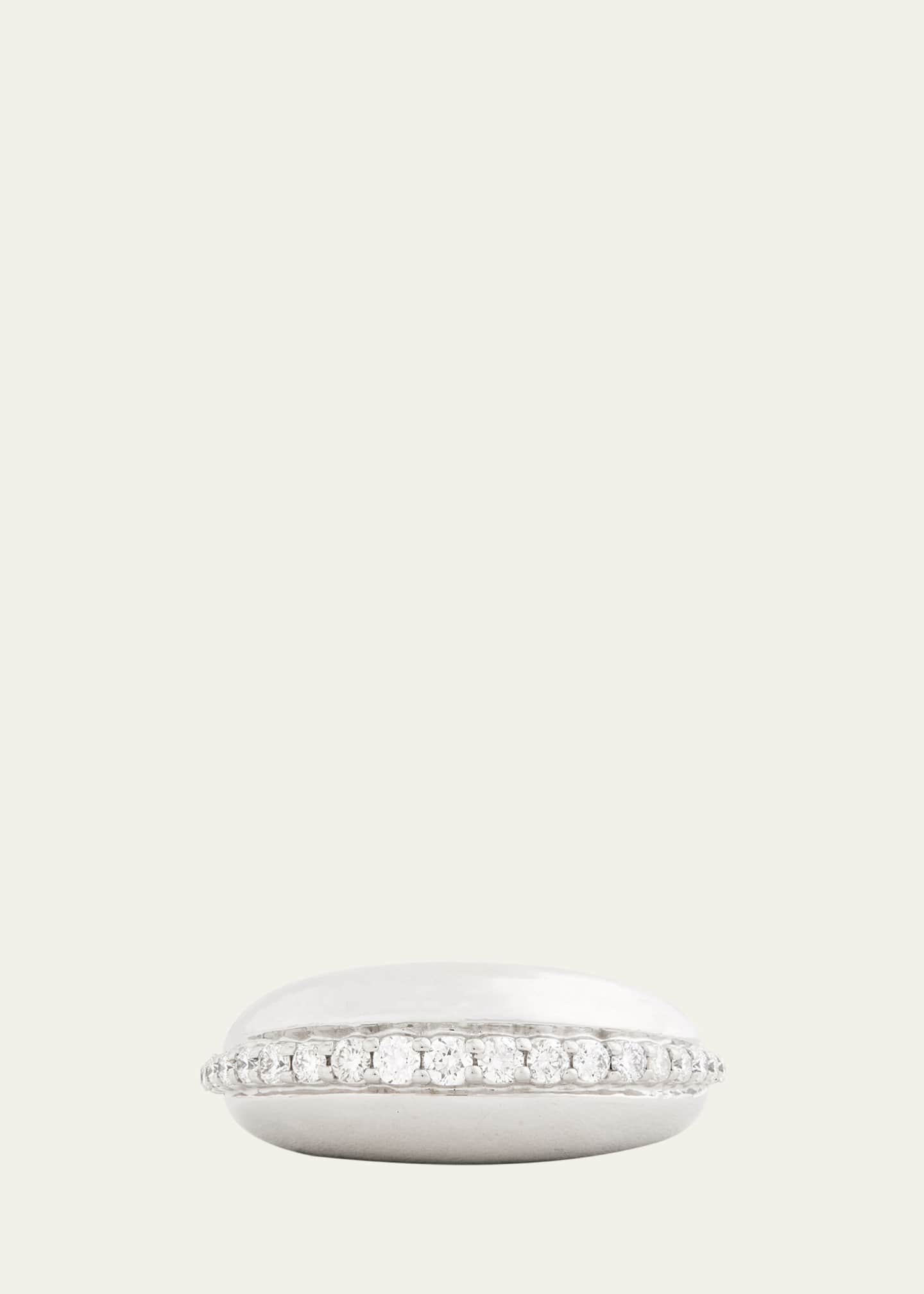 Jamie Wolf 18K White Gold Domed Ring with Diamonds - Bergdorf Goodman