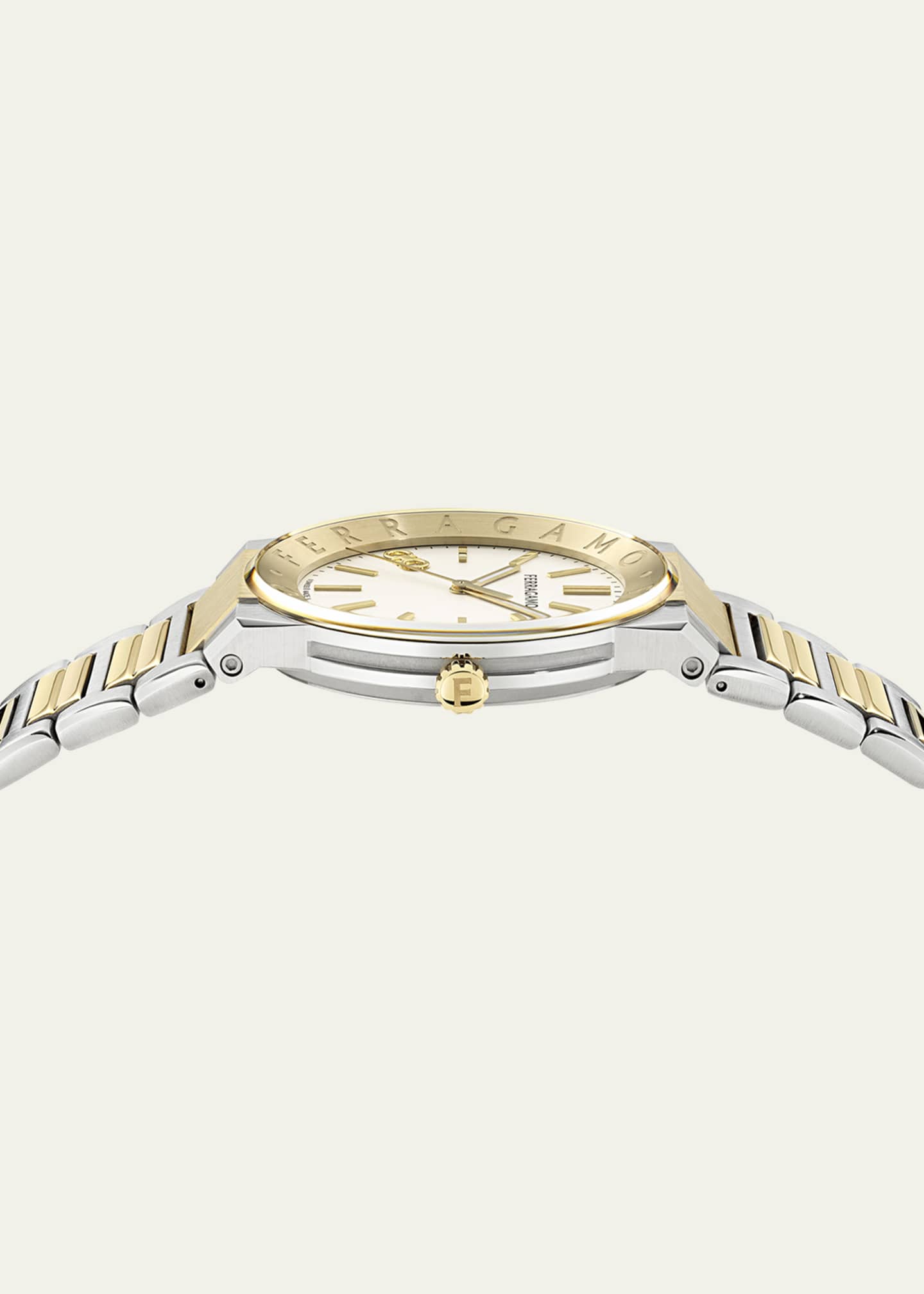 Ferragamo Ferragamo Sapphire Logo 41mm Two Tone Bracelet Watch ...