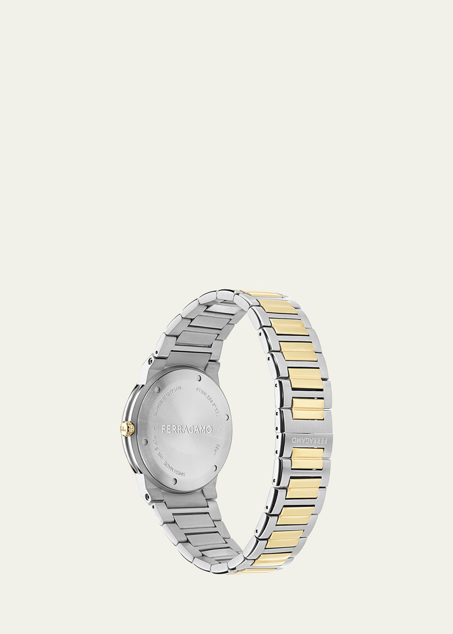 Ferragamo Ferragamo Sapphire Logo 41mm Two Tone Bracelet Watch ...