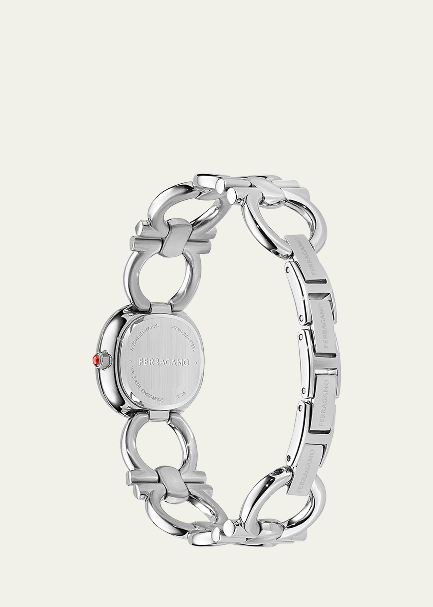 Ferragamo Double Gancini 25MM Stainless Steel Bracelet Watch - Bergdorf ...