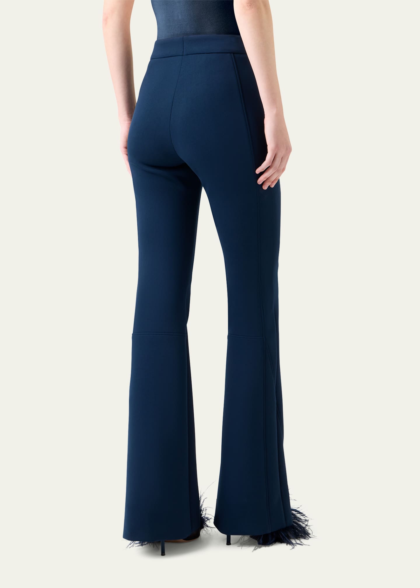 Akris Faris Side-Stripe Techno Neoprene Bootcut Pants - Bergdorf Goodman