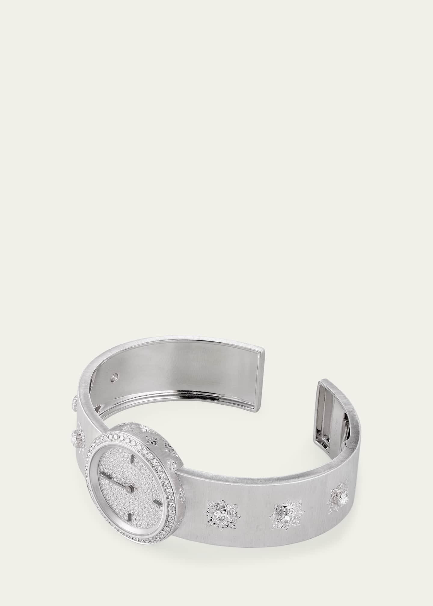 Buccellati Macri 18K White Gold Diamond Dial and Bezel Watch - Bergdorf ...
