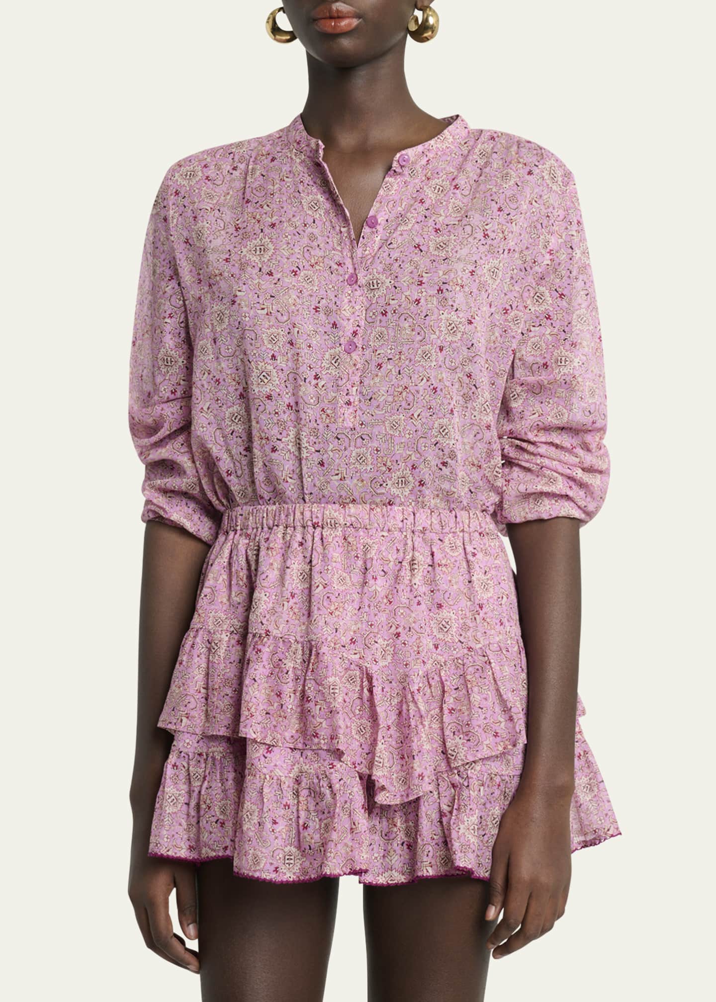 Etoile Isabel Marant Maria Printed Long-Sleeve Blouse - Bergdorf Goodman