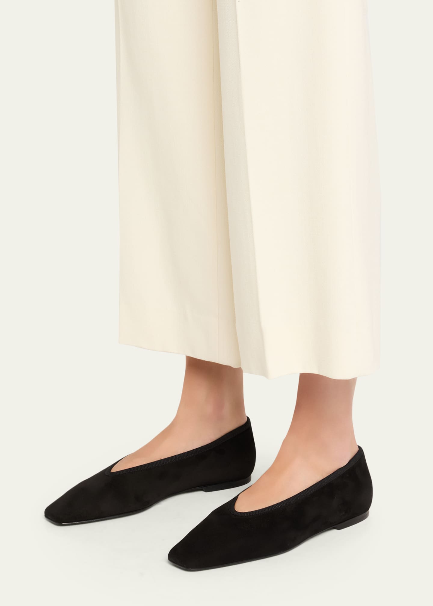 Toteme Garderob Suede Ballerina Flats - Bergdorf Goodman
