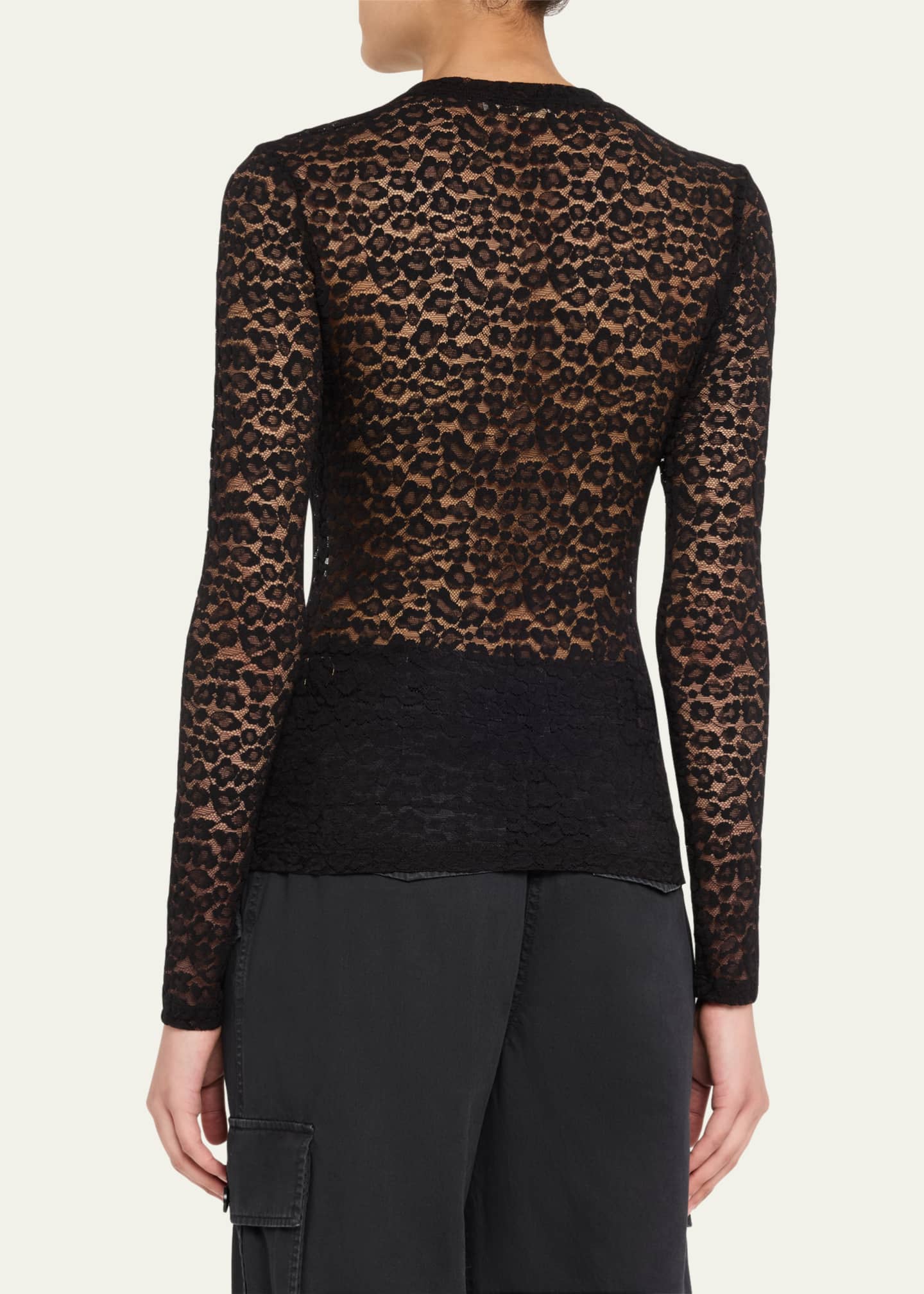 Ulla Johnson Anise Leopard Long-Sleeve Top - Bergdorf Goodman