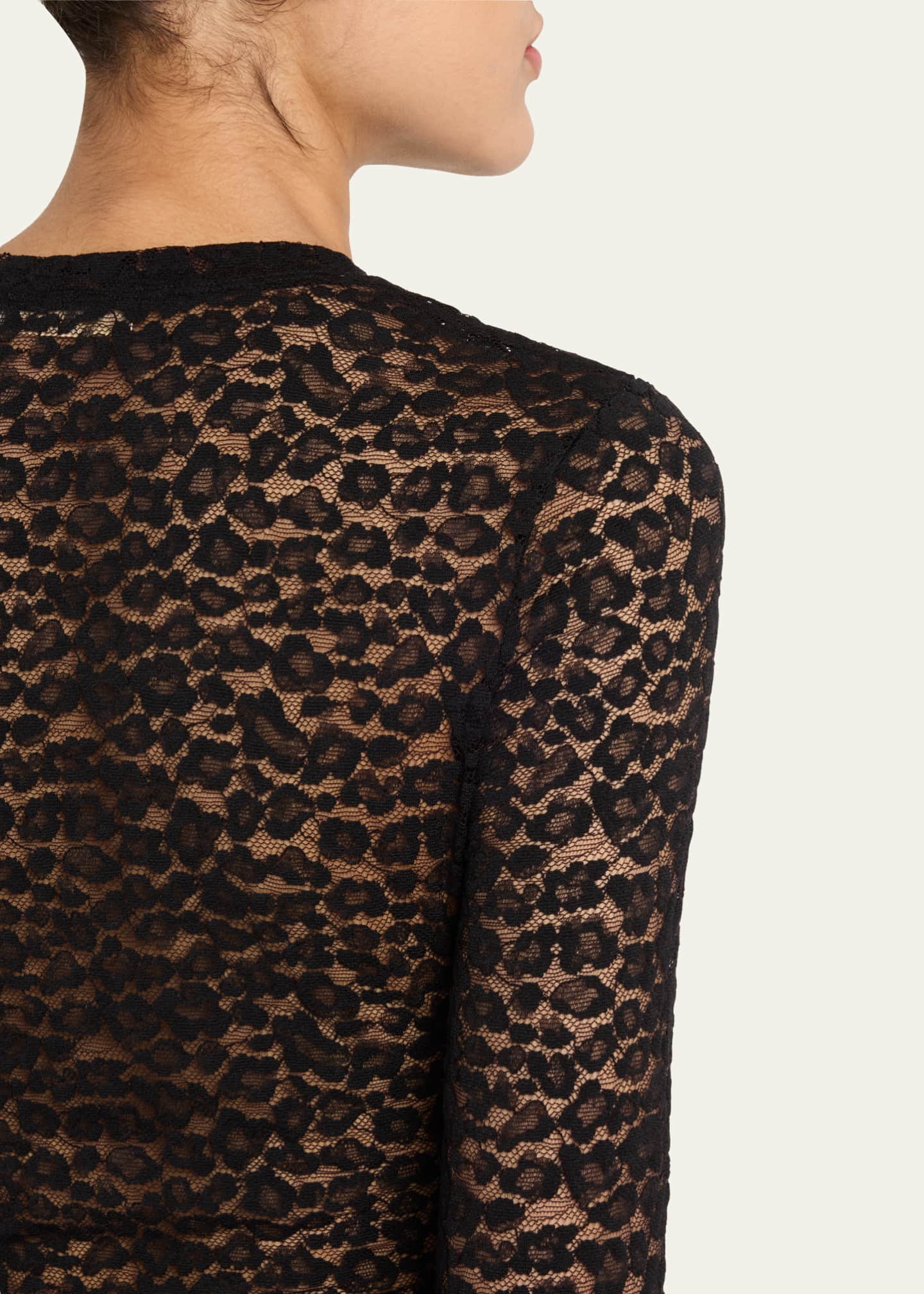 Ulla Johnson Anise Leopard Long-Sleeve Top - Bergdorf Goodman