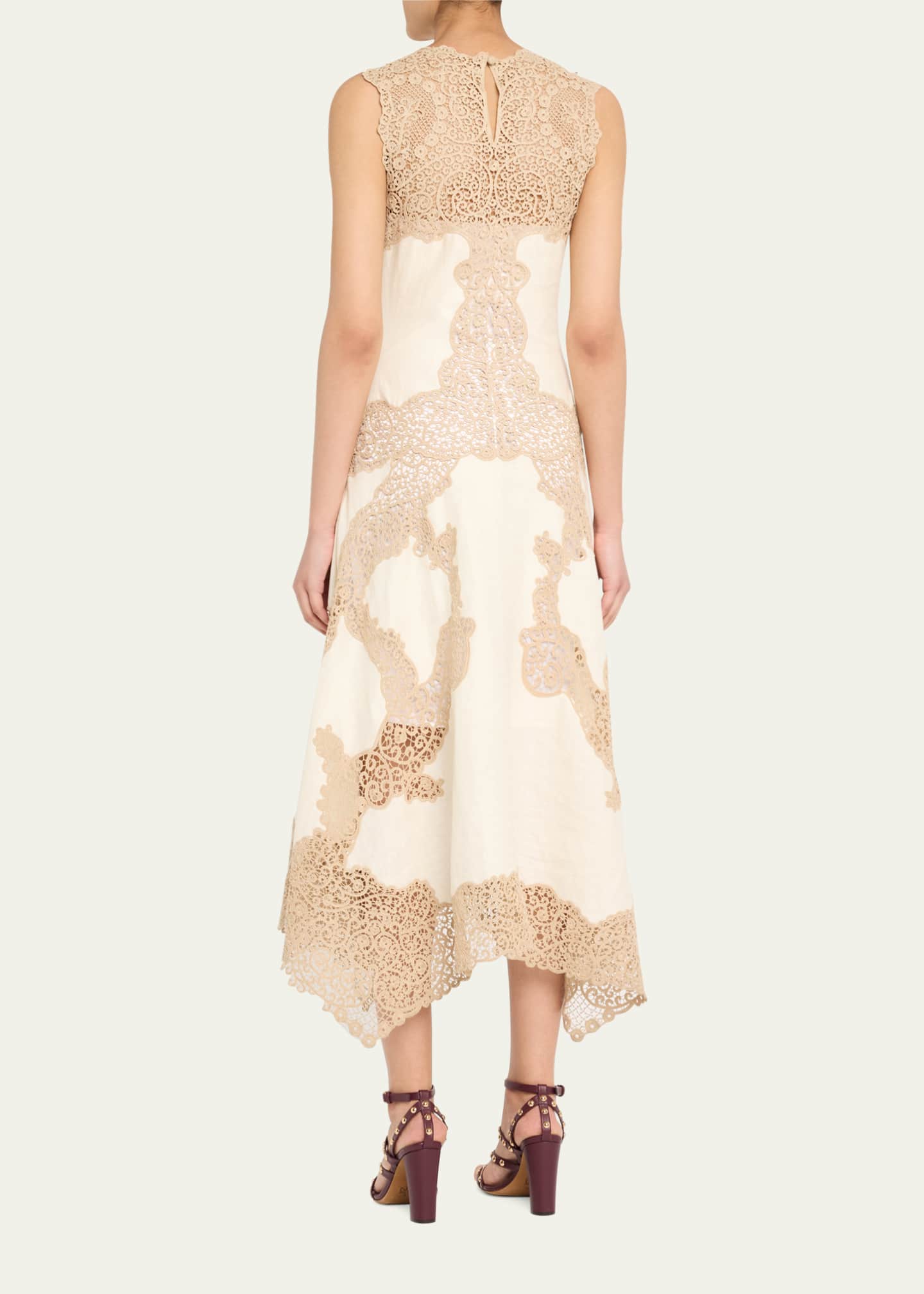 Ulla Johnson Arlette Sleeveless Handkerchief Lace Midi Dress - Bergdorf ...