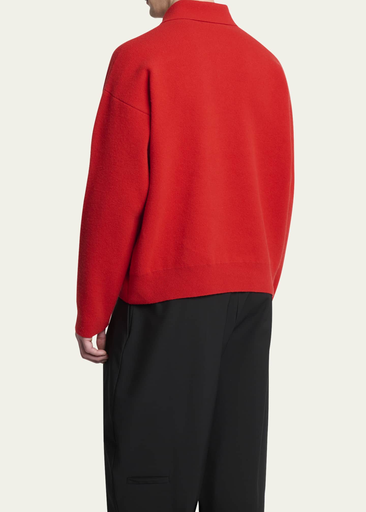 Jacquemus Men's Doppio Wool and Nylon Cardigan - Bergdorf Goodman