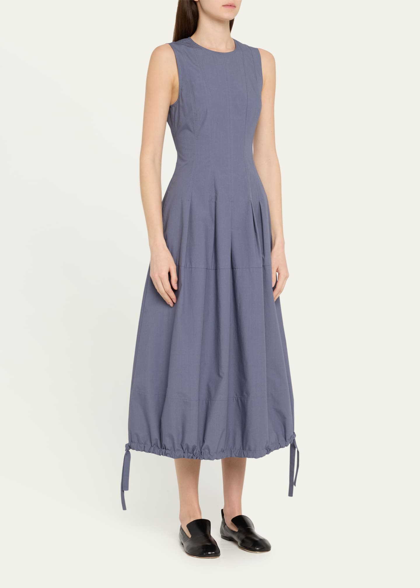 Proenza Schouler White Label Marley Drawstring Brushed Poplin Midi Dress - Bergdorf Goodman