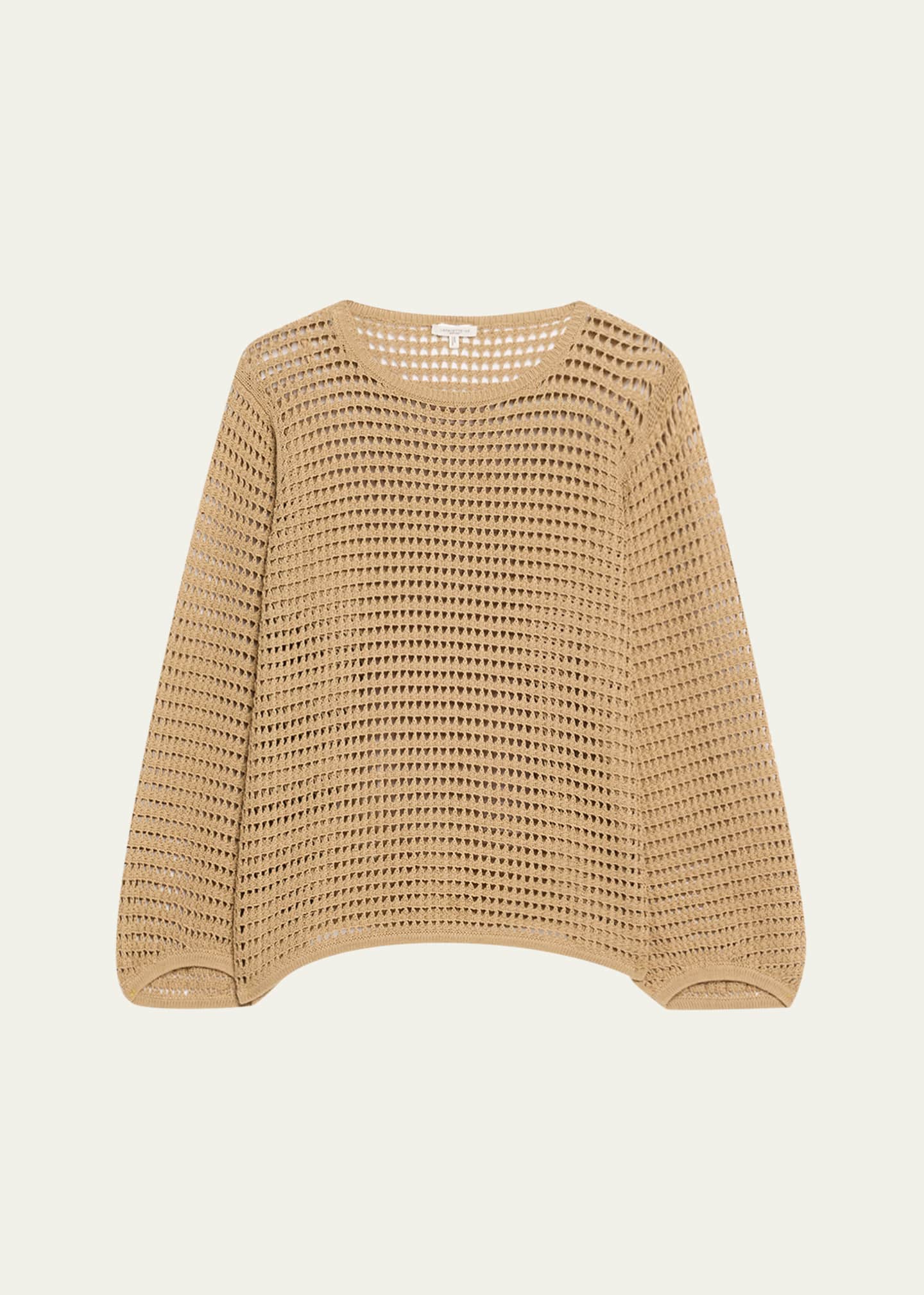 Lafayette 148 New York Open-Stitch Cotton Rope Yarn Sweater - Bergdorf ...