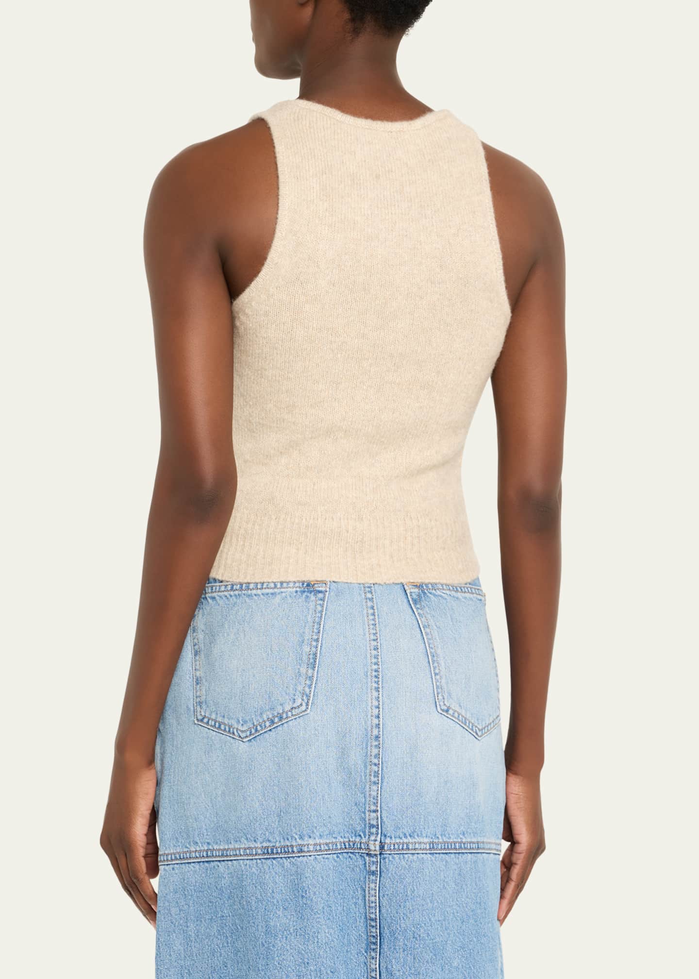 Brandon Maxwell Reese V-Neck Cashmere Knit Tank Top - Bergdorf Goodman