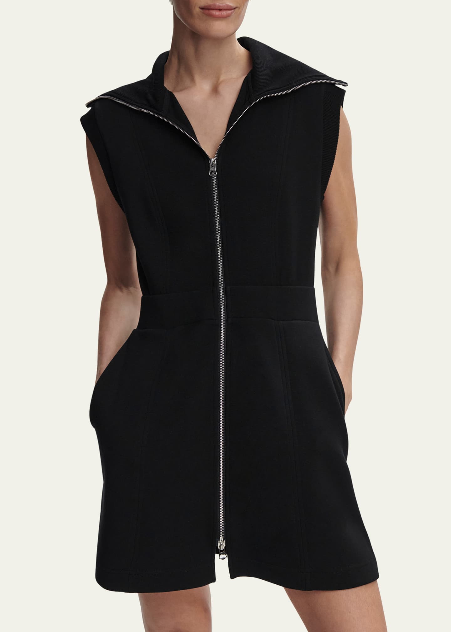 Varley Rebecca Zip-Front Mini Dress - Bergdorf Goodman