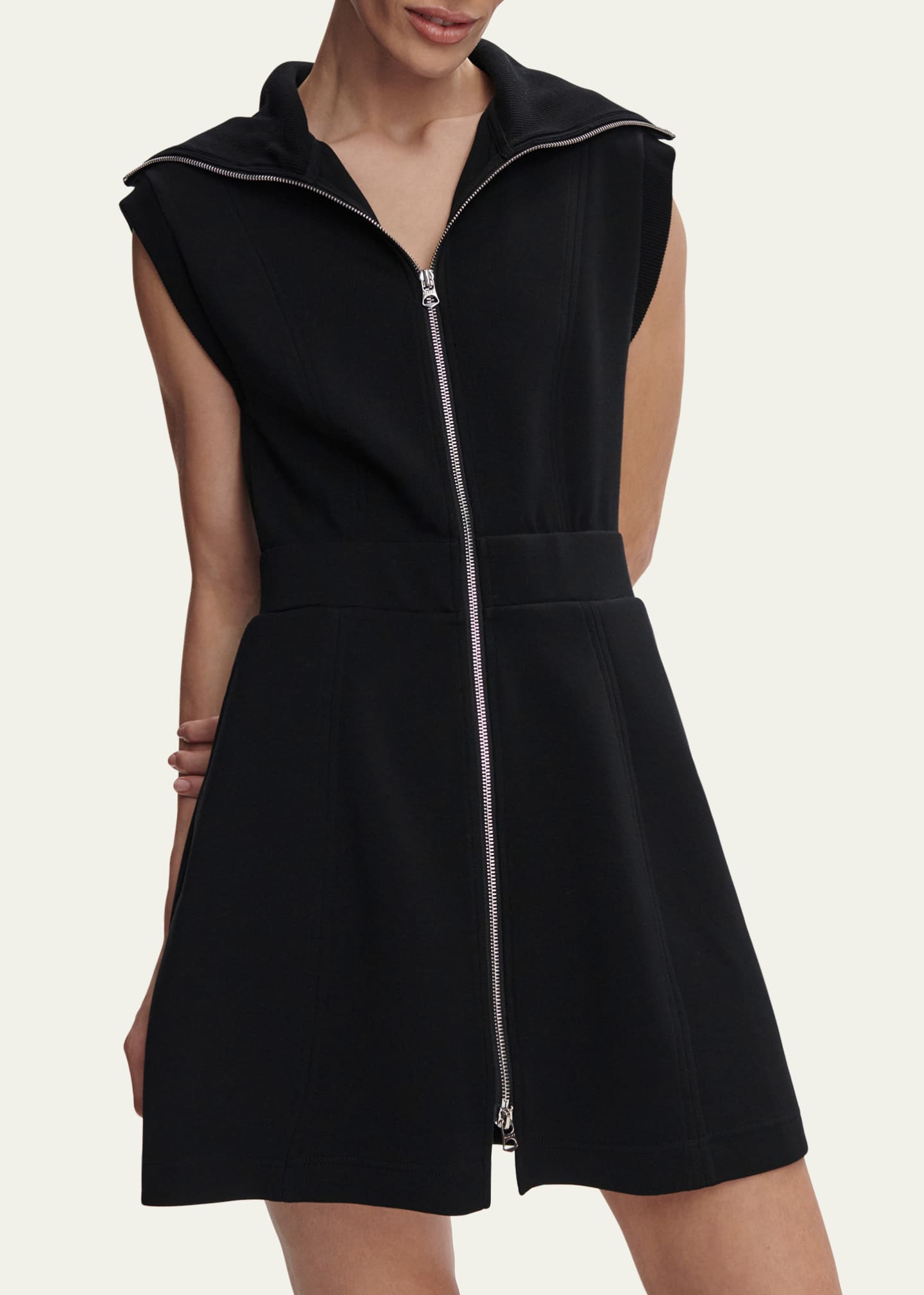 Varley Rebecca Zip-Front Mini Dress - Bergdorf Goodman