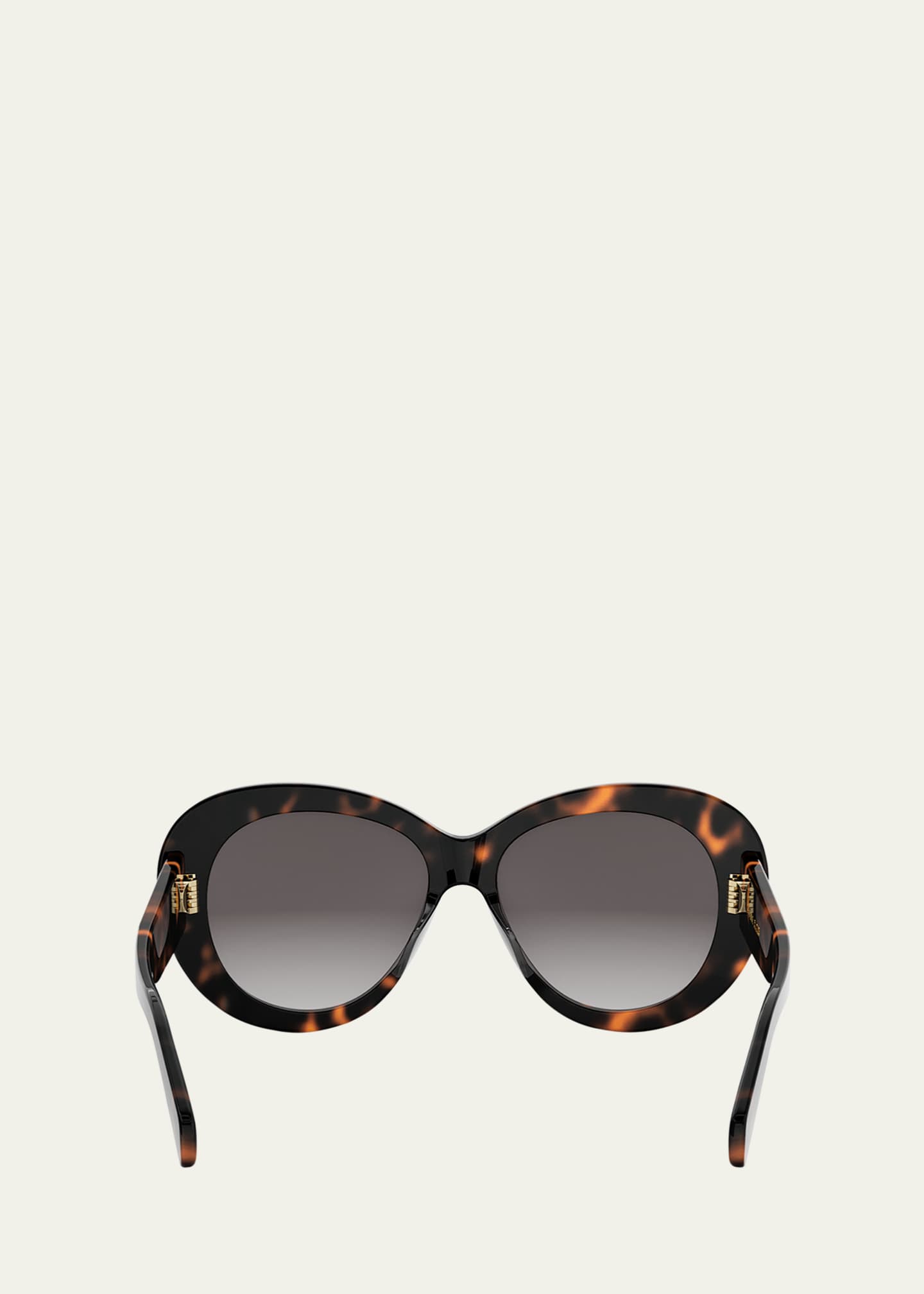 Celine Triomphe Logo Oval Acetate Sunglasses - Bergdorf Goodman