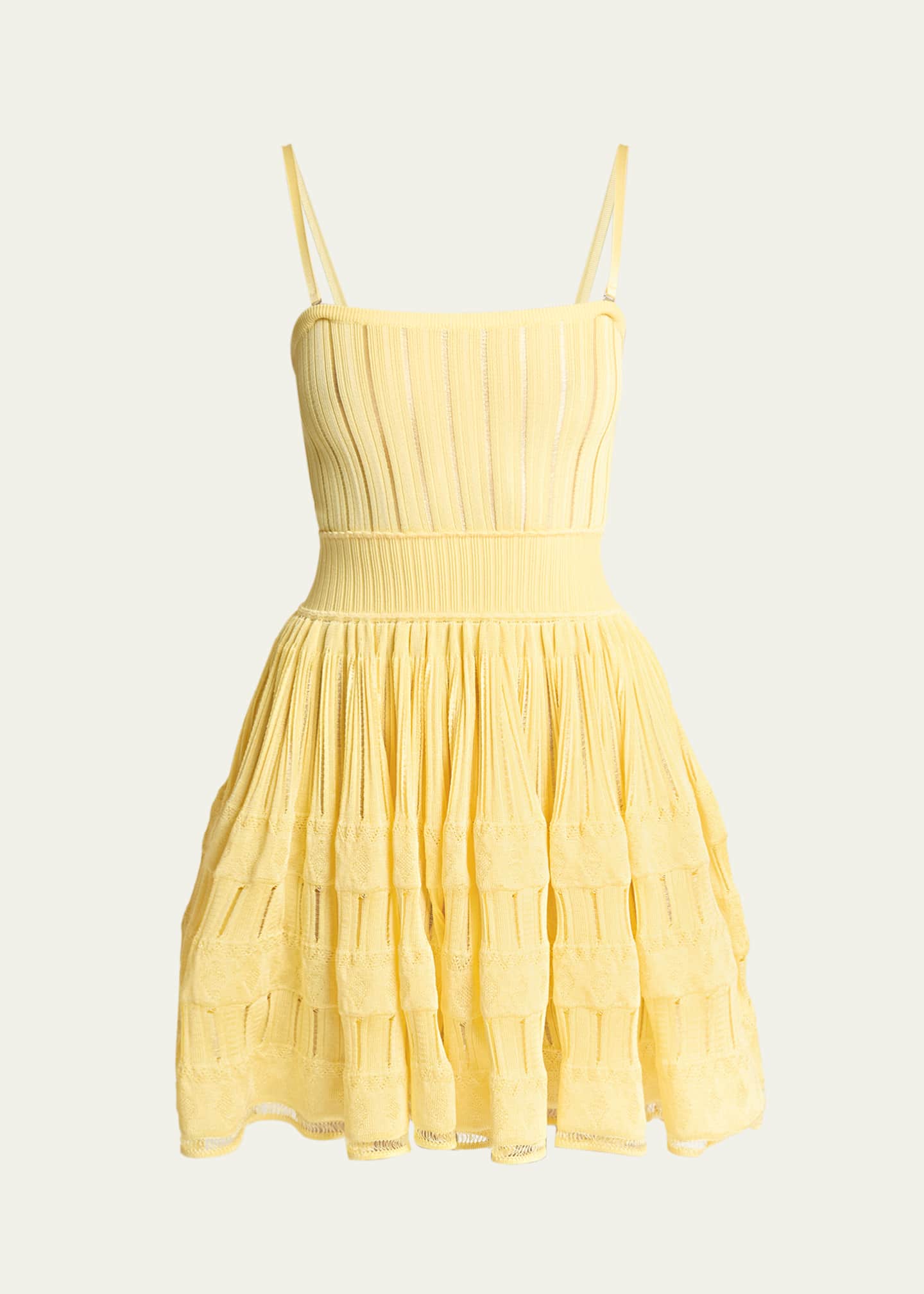 ALAIA A-Line Crinoline Mini Dress with Removable Straps - Bergdorf Goodman