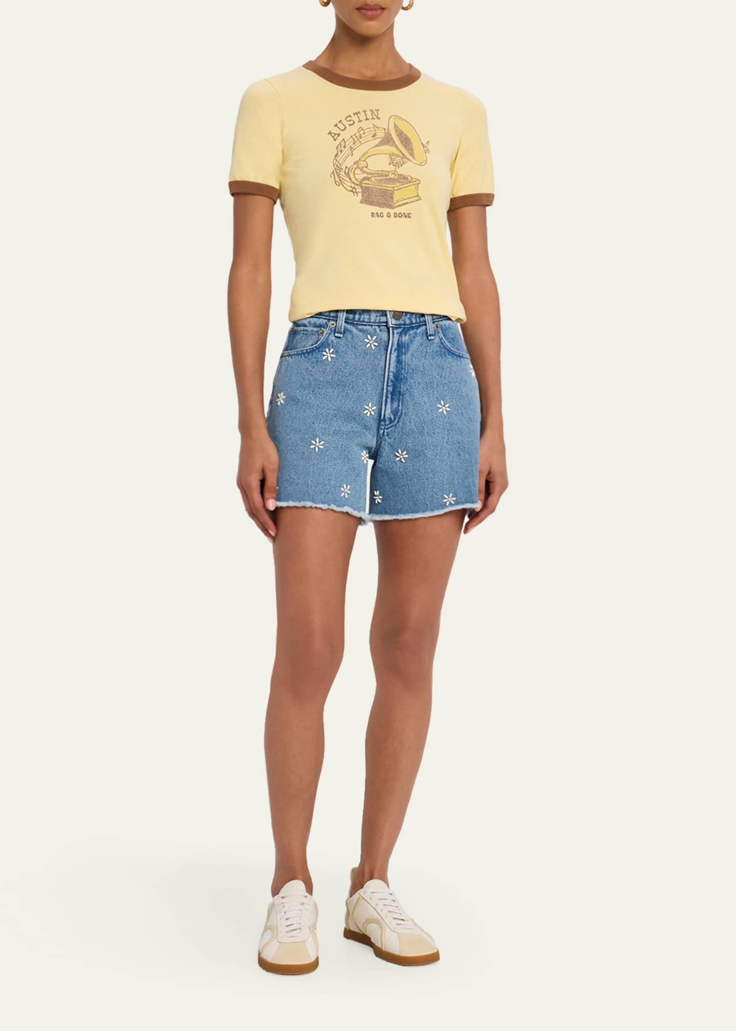 Rag & Bone Short-Sleeve Austin Ringer Tee - Bergdorf Goodman
