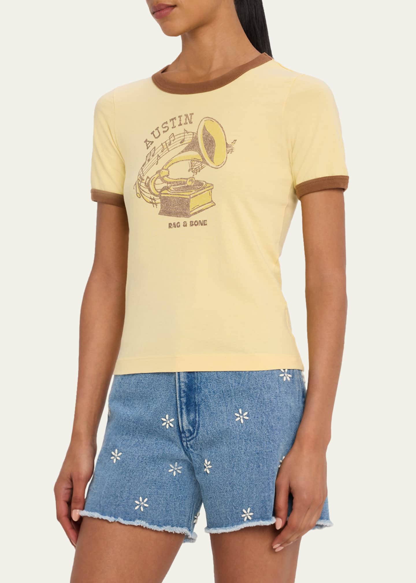 Rag & Bone Short-Sleeve Austin Ringer Tee - Bergdorf Goodman