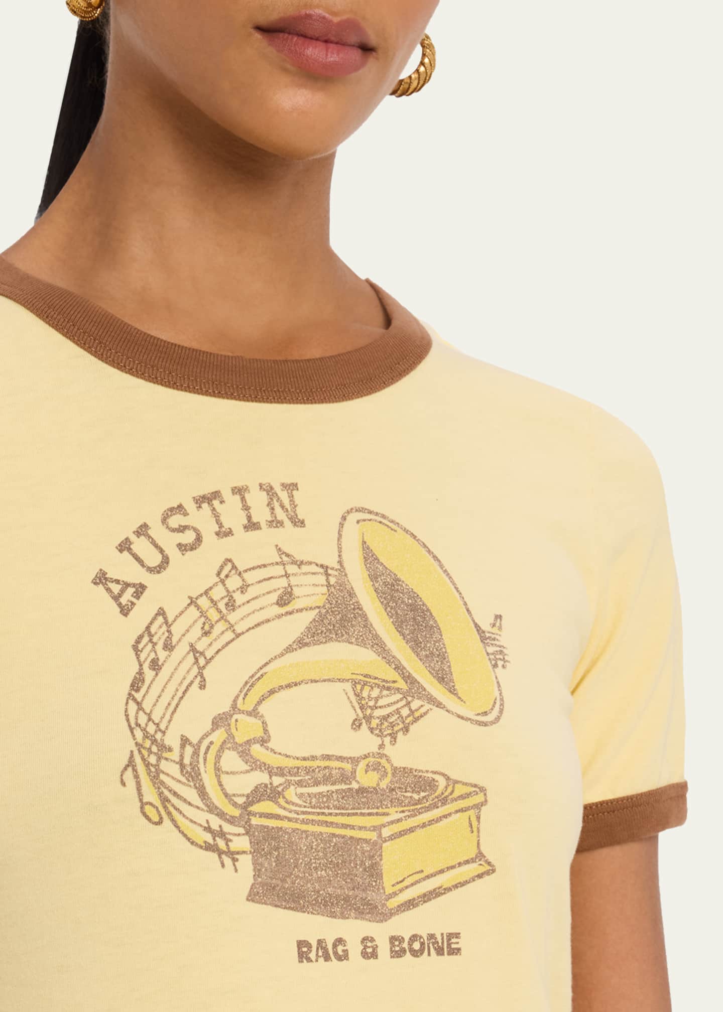 Rag & Bone Short-Sleeve Austin Ringer Tee - Bergdorf Goodman