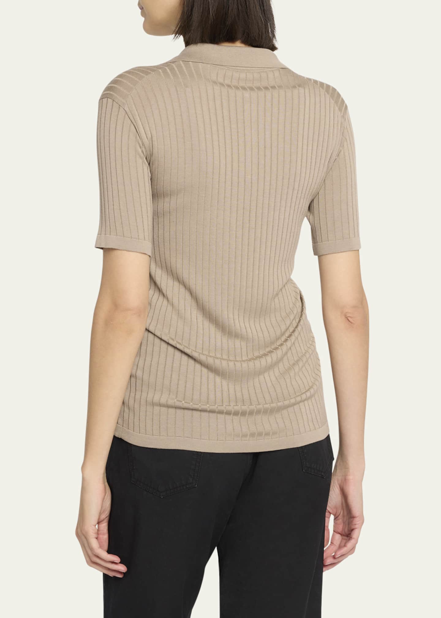 THE ROW Kaiomi Ribbed Short-Sleeve Top - Bergdorf Goodman