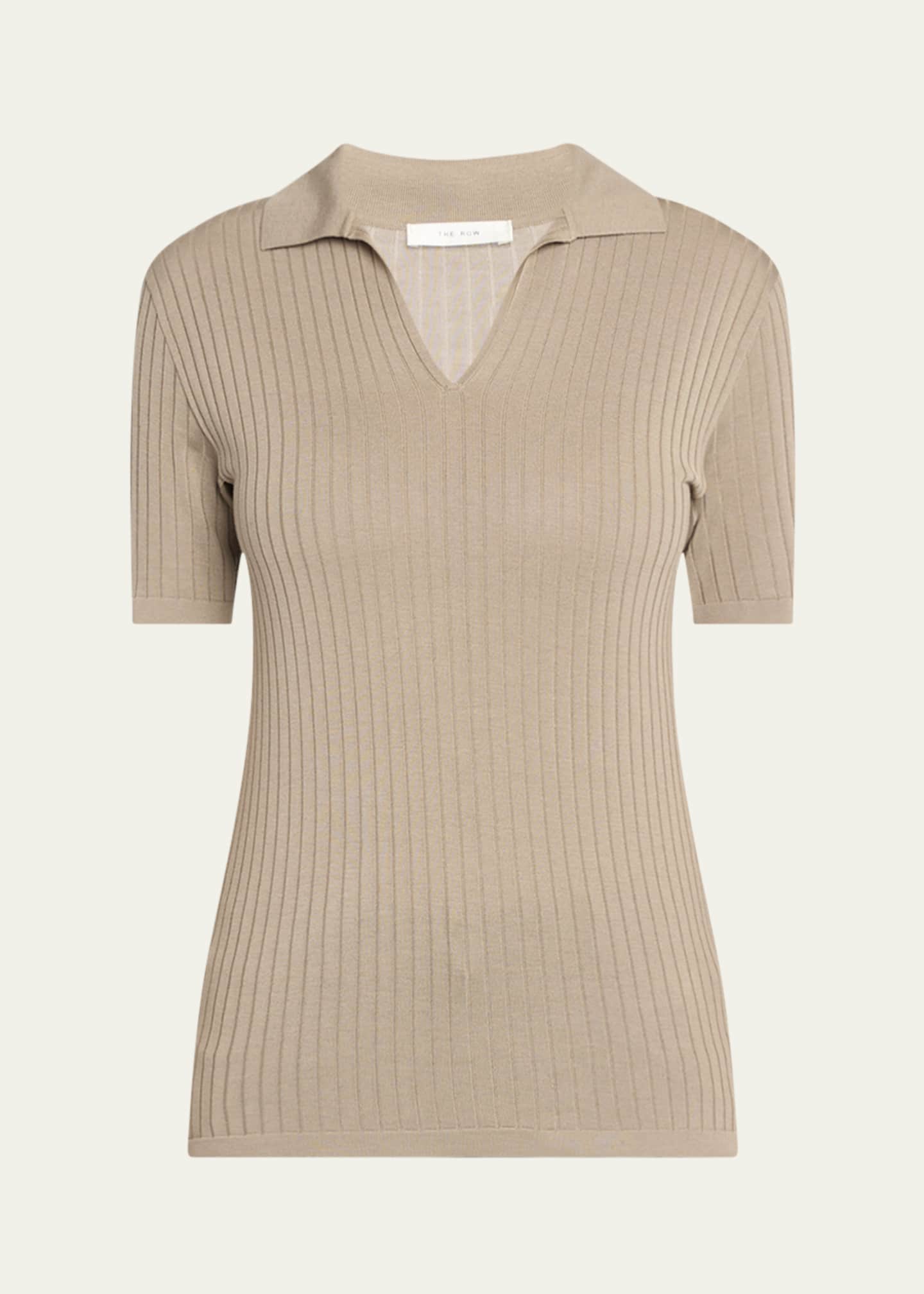 THE ROW Kaiomi Ribbed Short-Sleeve Top - Bergdorf Goodman