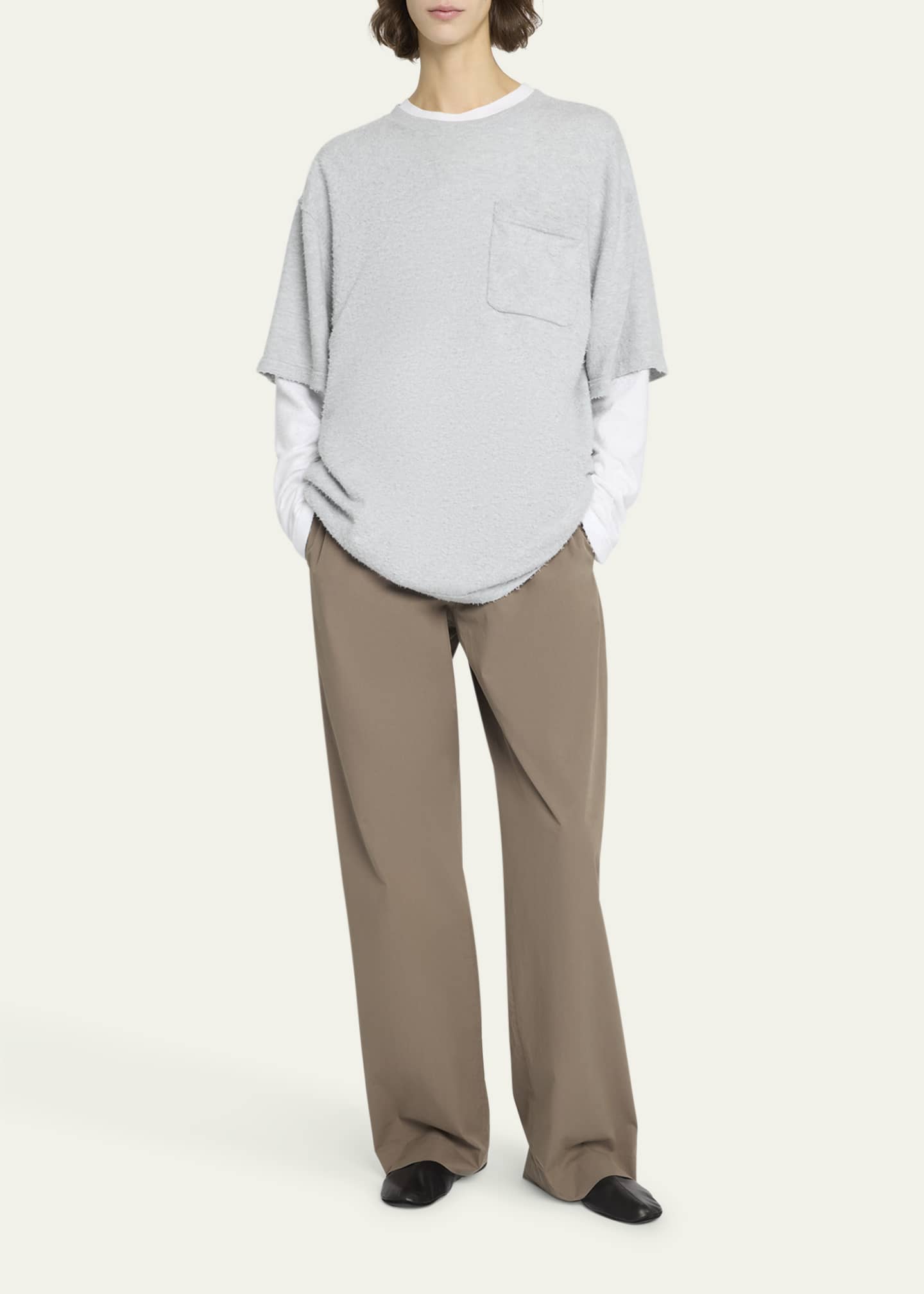 THE ROW Kaddy Textured Short-Sleeve T-Shirt - Bergdorf Goodman