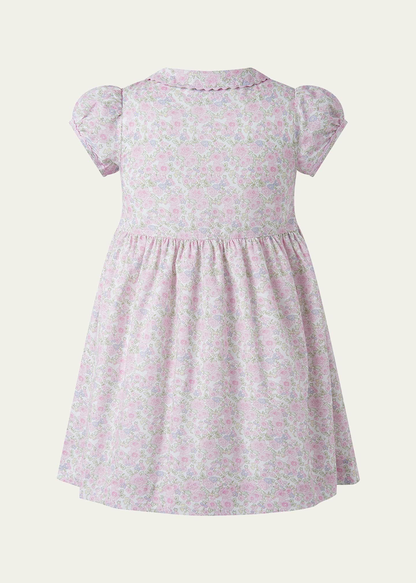 Rachel Riley Girl's Ditsy Floral-Print Smocked Dress, Size 2-10 ...