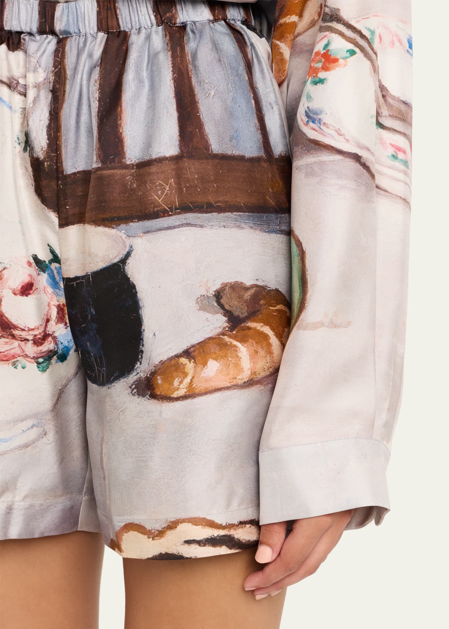 Nanushka Anne Silk Twill Shorts - Bergdorf Goodman