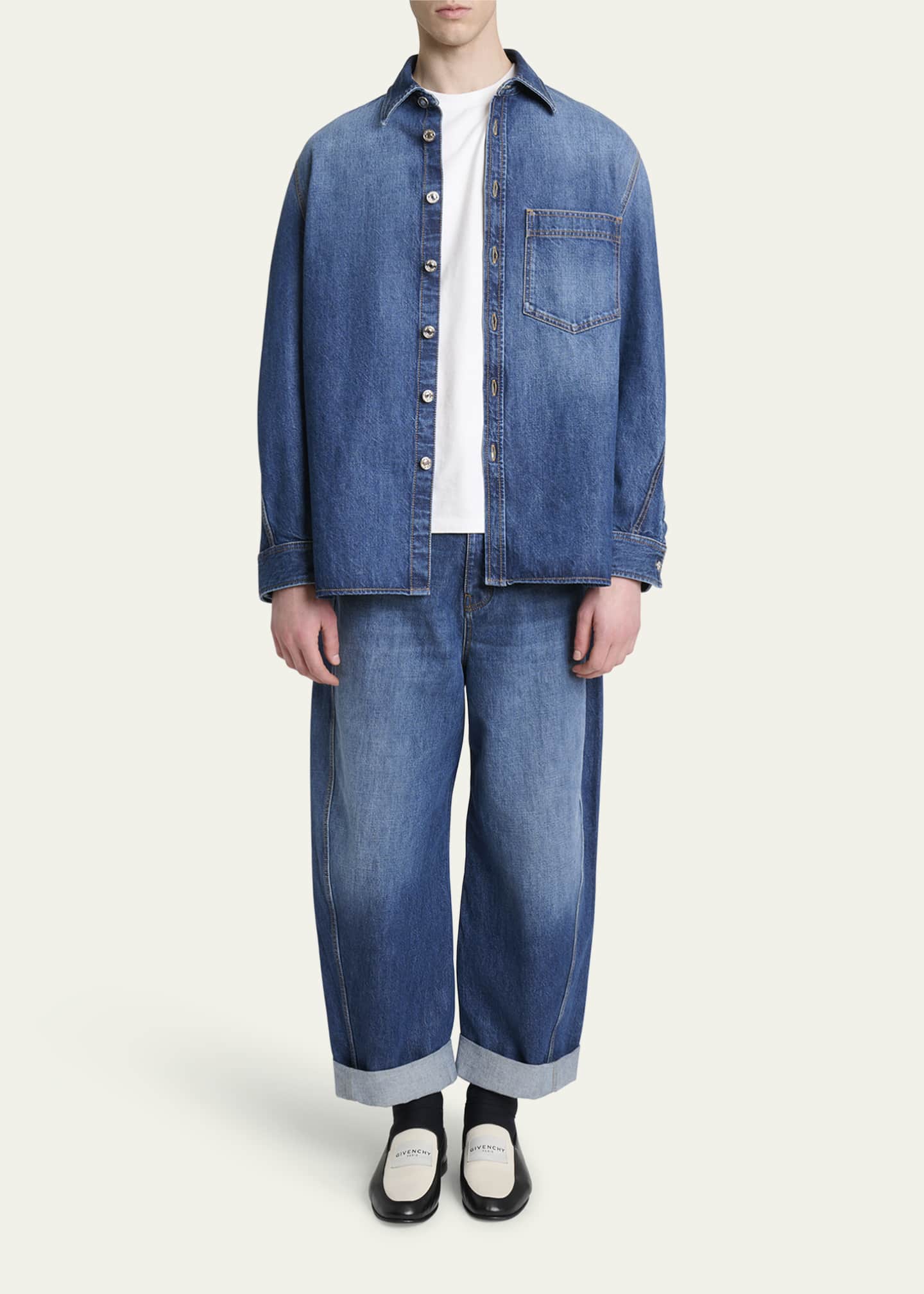 Givenchy Men's Twisted-Seam Denim Jeans - Bergdorf Goodman