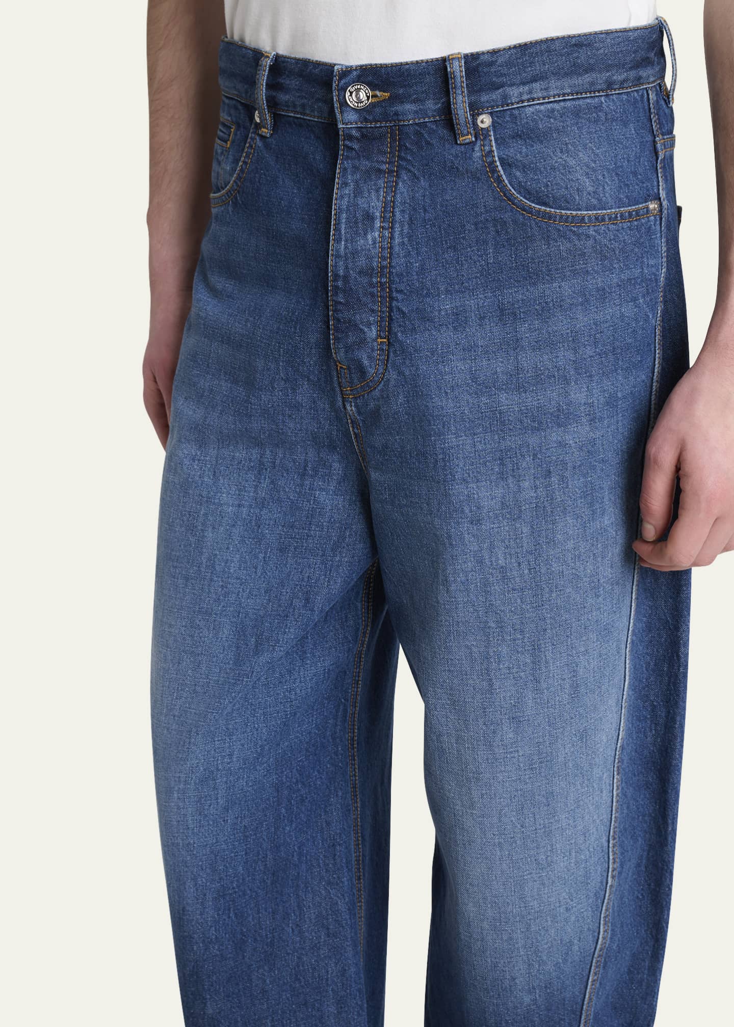 Givenchy Men's Twisted-Seam Denim Jeans - Bergdorf Goodman