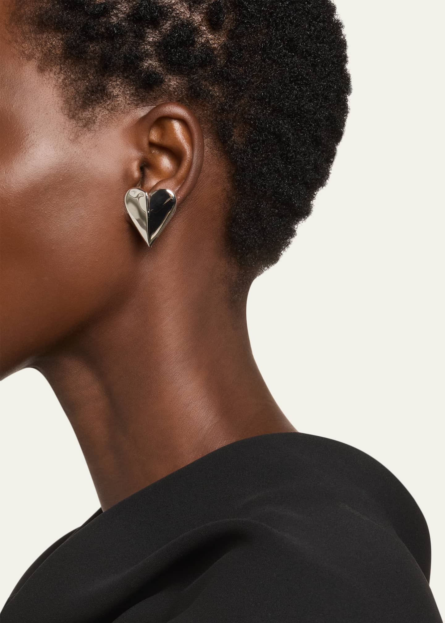 ALAIA Peaked Heart Earrings - Bergdorf Goodman