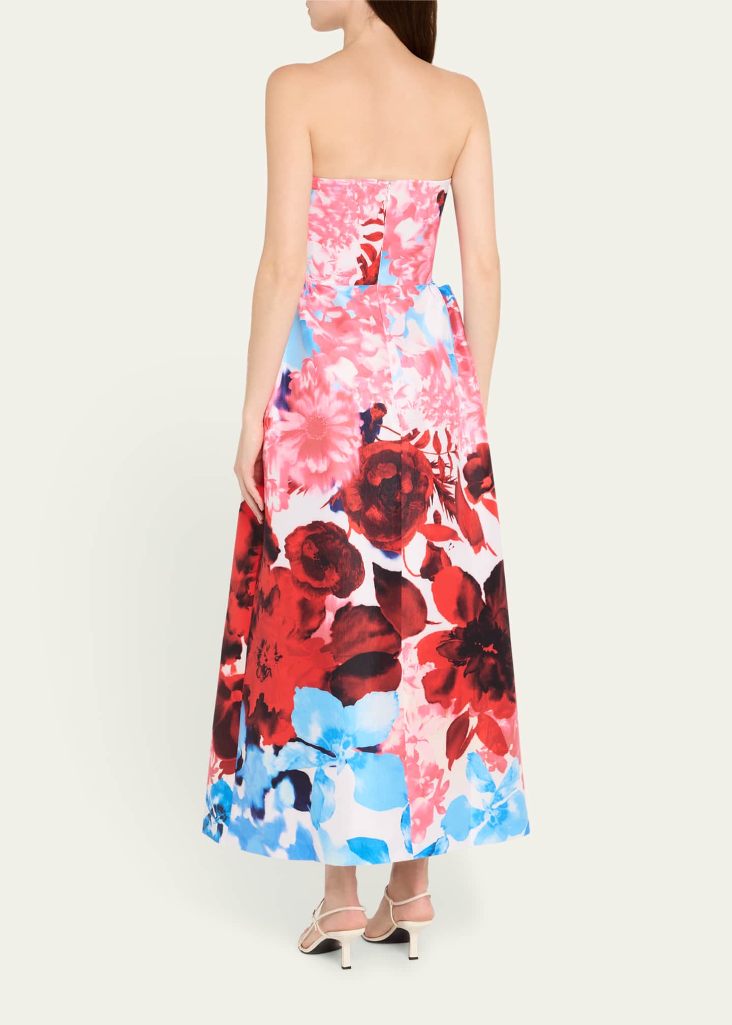 Kika Vargas Rose Garden Strapless Taffeta Dress - Bergdorf Goodman