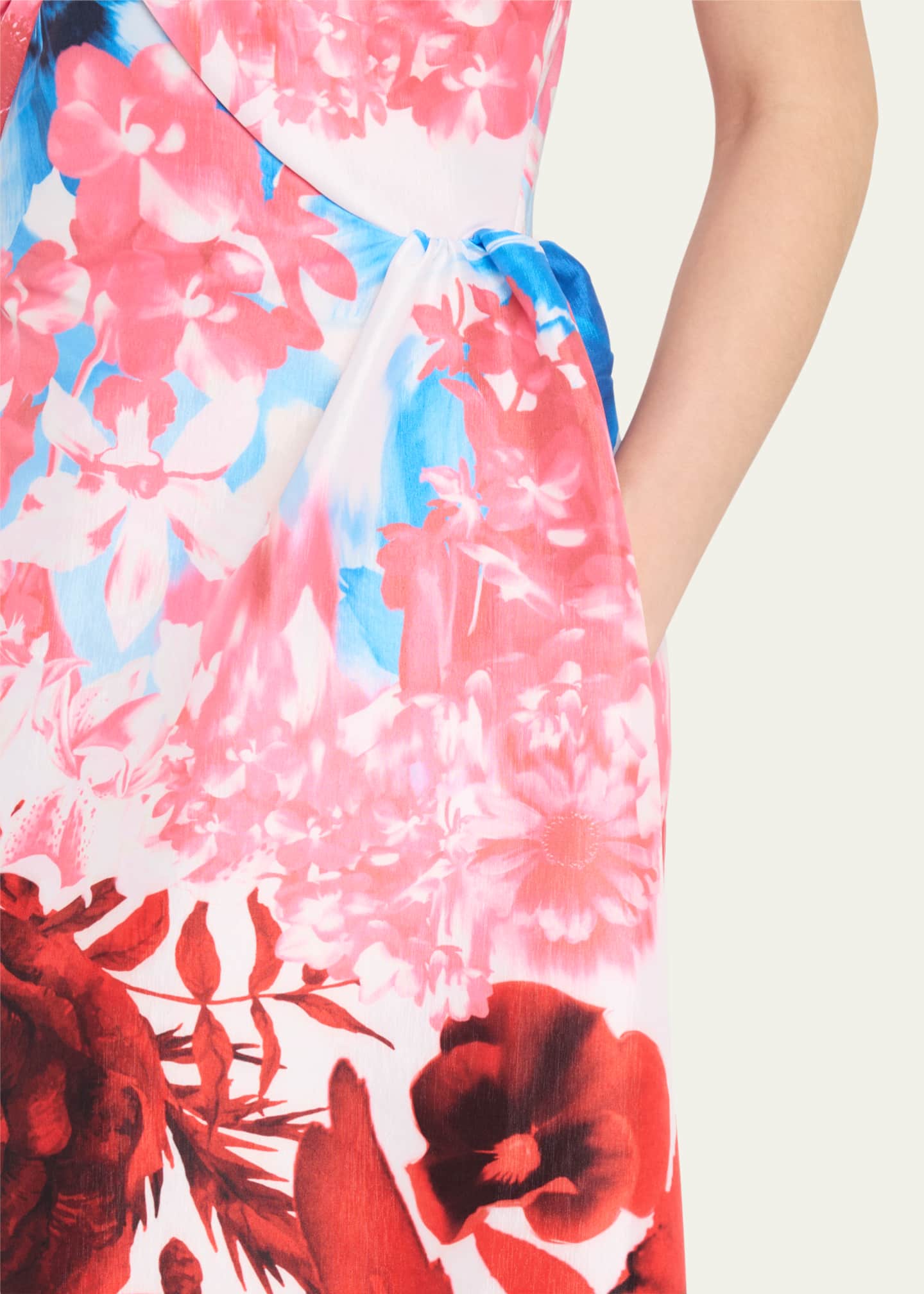 Kika Vargas Rose Garden Strapless Taffeta Dress - Bergdorf Goodman