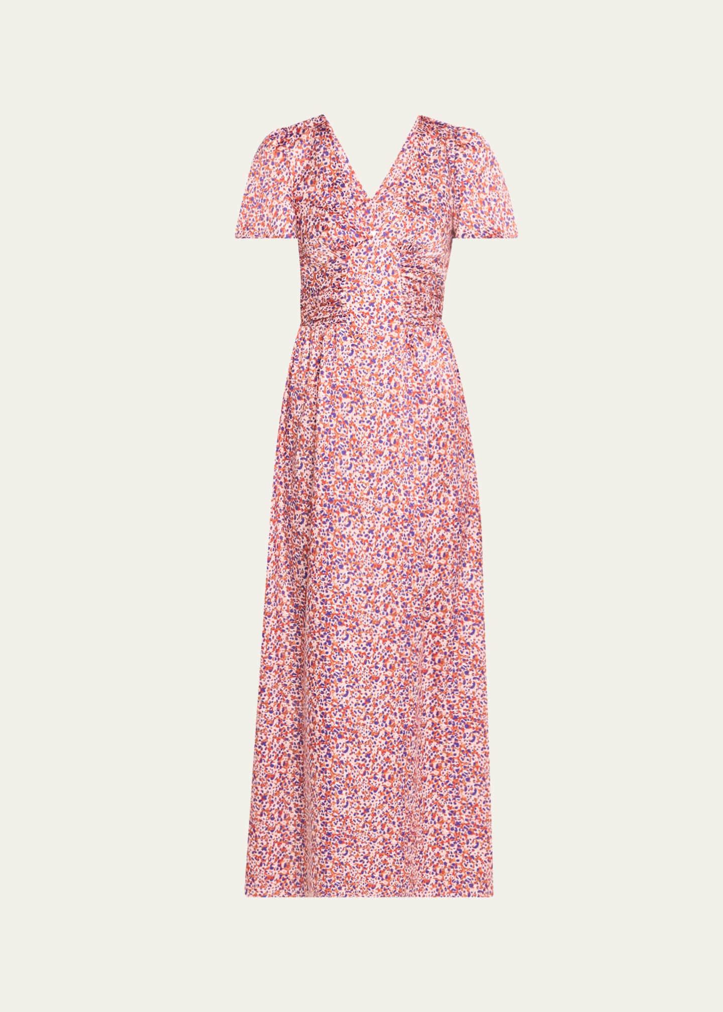 Kika Vargas Lara Dots Satin Maxi Dress - Bergdorf Goodman
