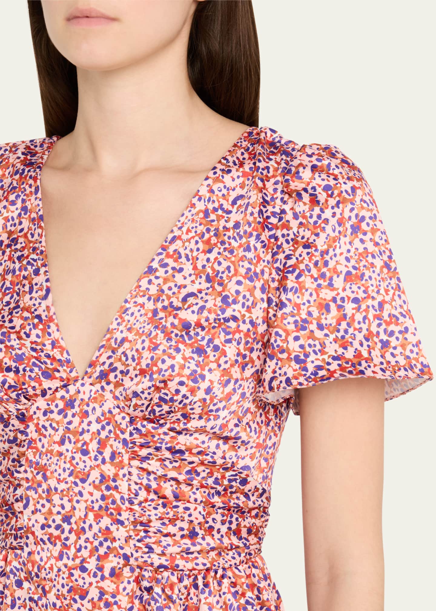 Kika Vargas Lara Dots Satin Maxi Dress - Bergdorf Goodman