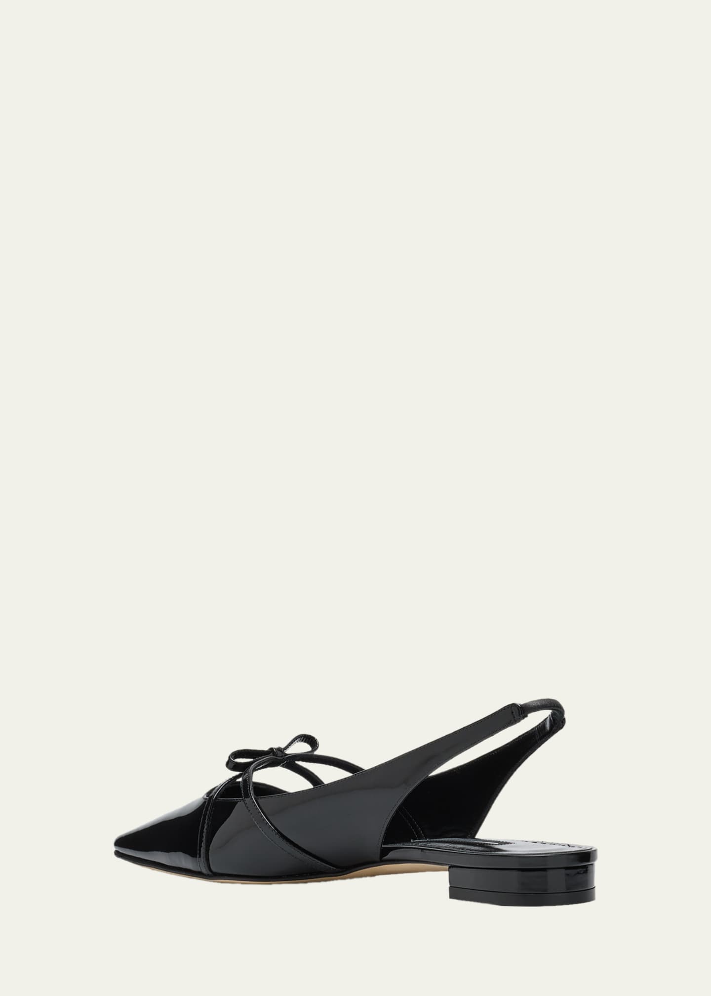 Manolo Blahnik Daria Patent Leather Slingback Ballerina Flats ...