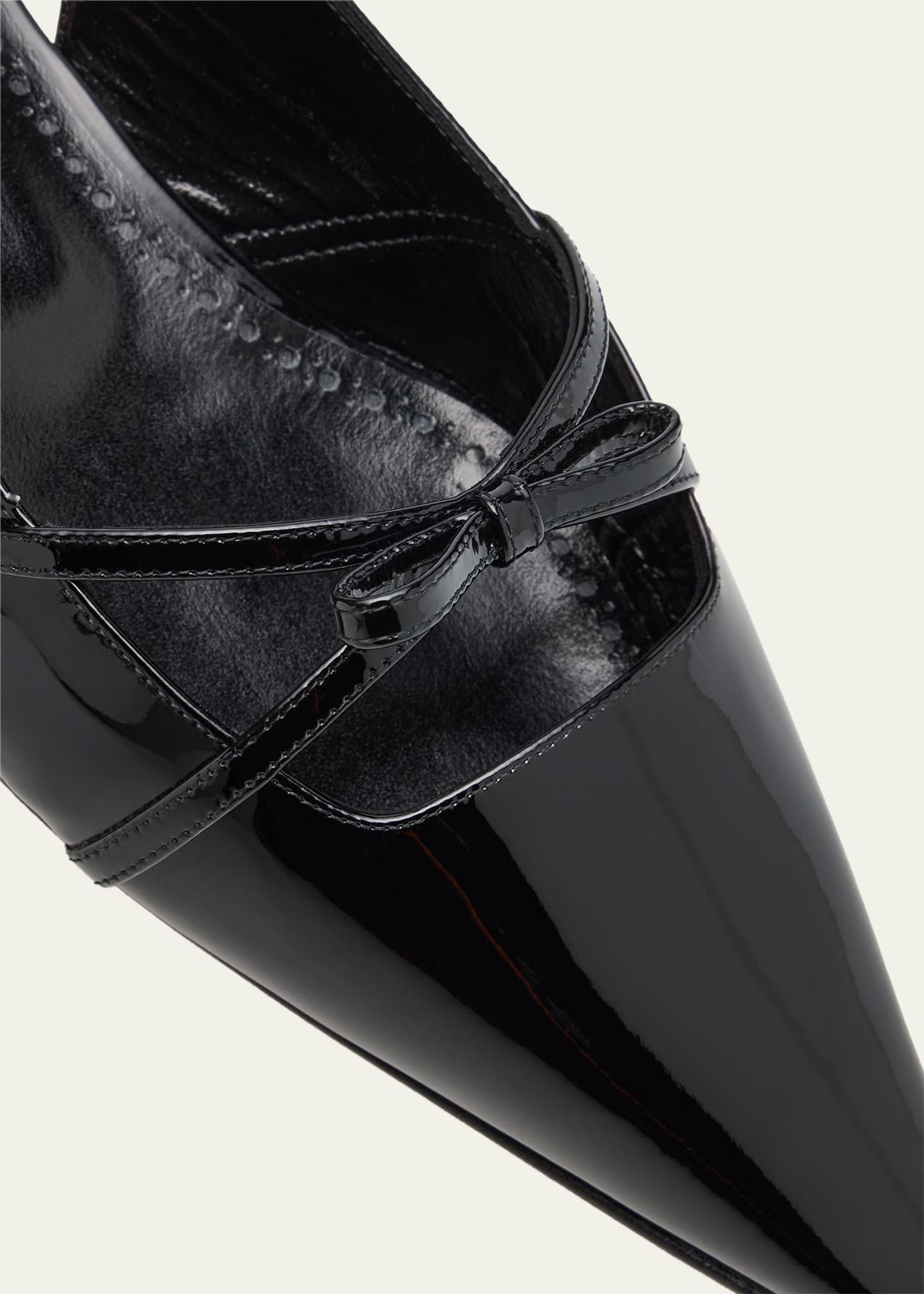 Manolo Blahnik Daria Patent Leather Slingback Ballerina Flats ...