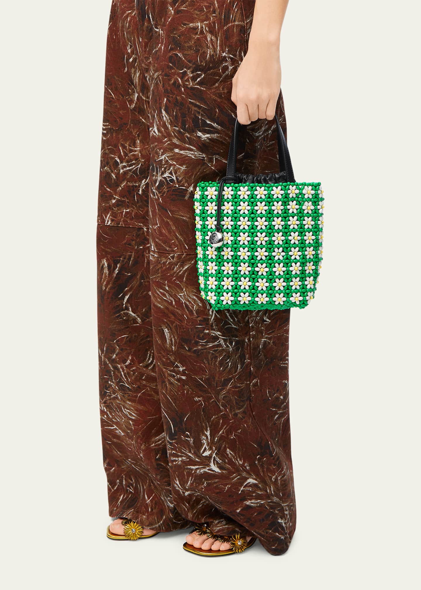 Loewe Mini Flower Beaded Tote Bag in Acetate - Bergdorf Goodman
