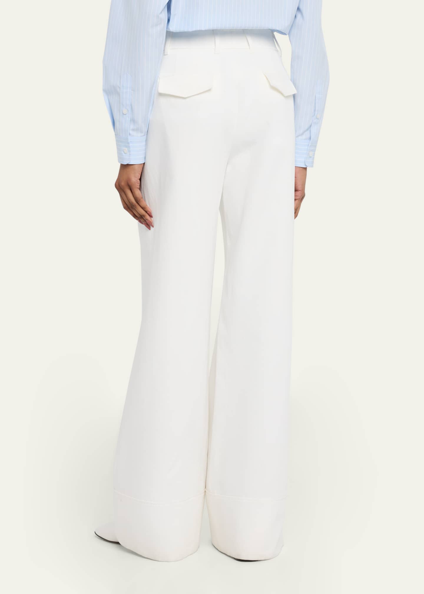 Lafayette 148 New York Charles Wide-Leg Twill Pants - Bergdorf Goodman