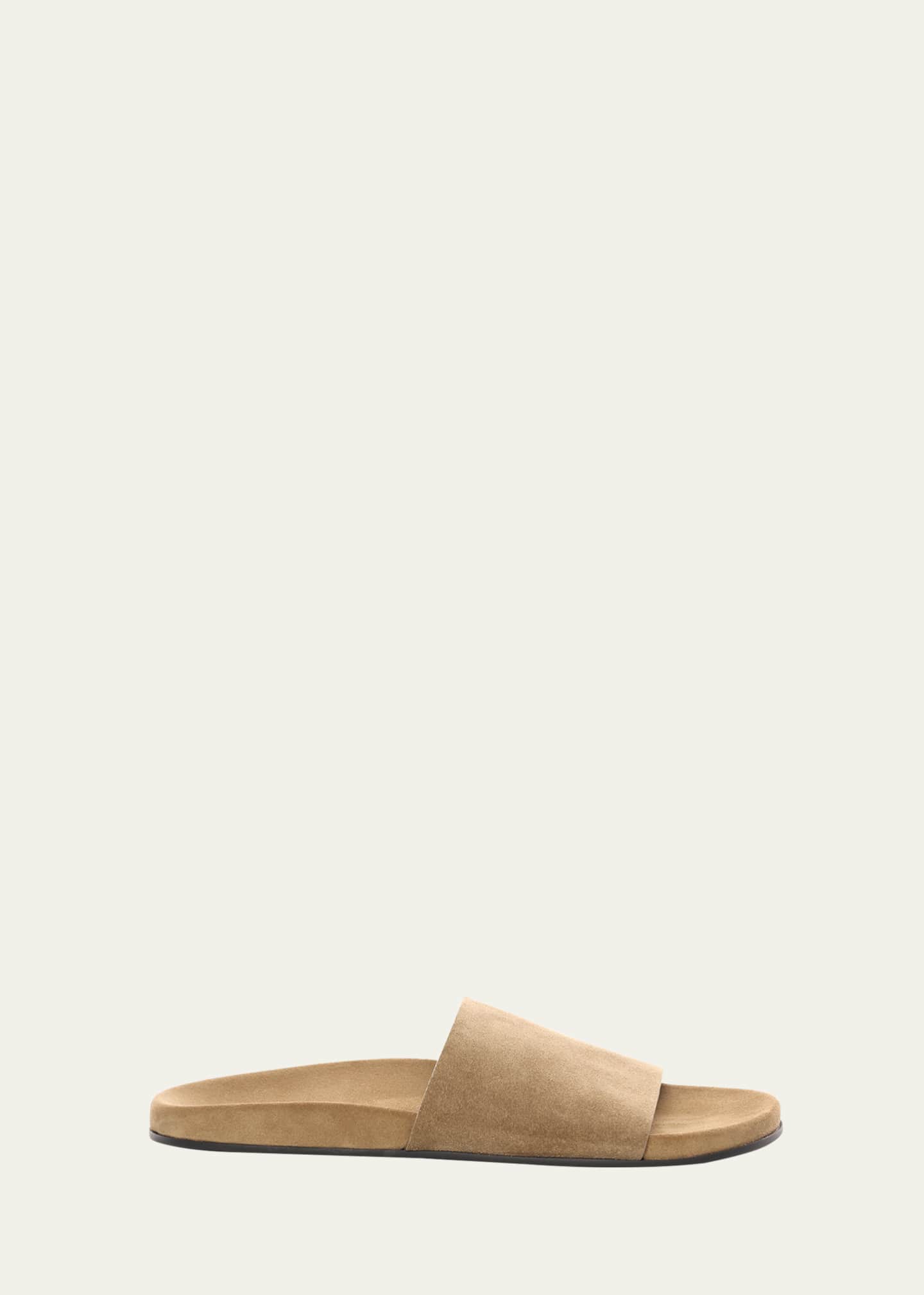 THE ROW Men's Hugh Suede Slide Sandals - Bergdorf Goodman