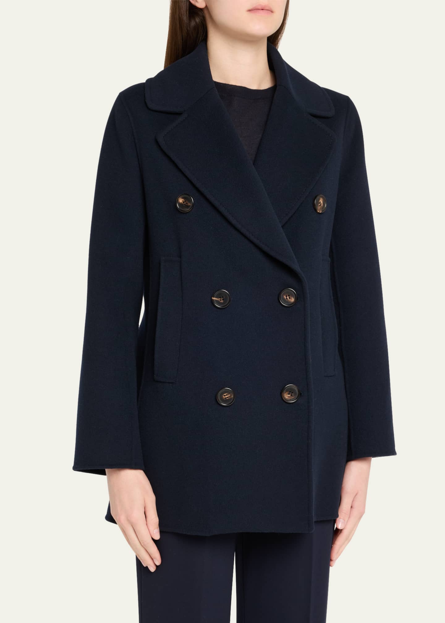 Max Mara Caban Double-Breasted Wool Coat - Bergdorf Goodman